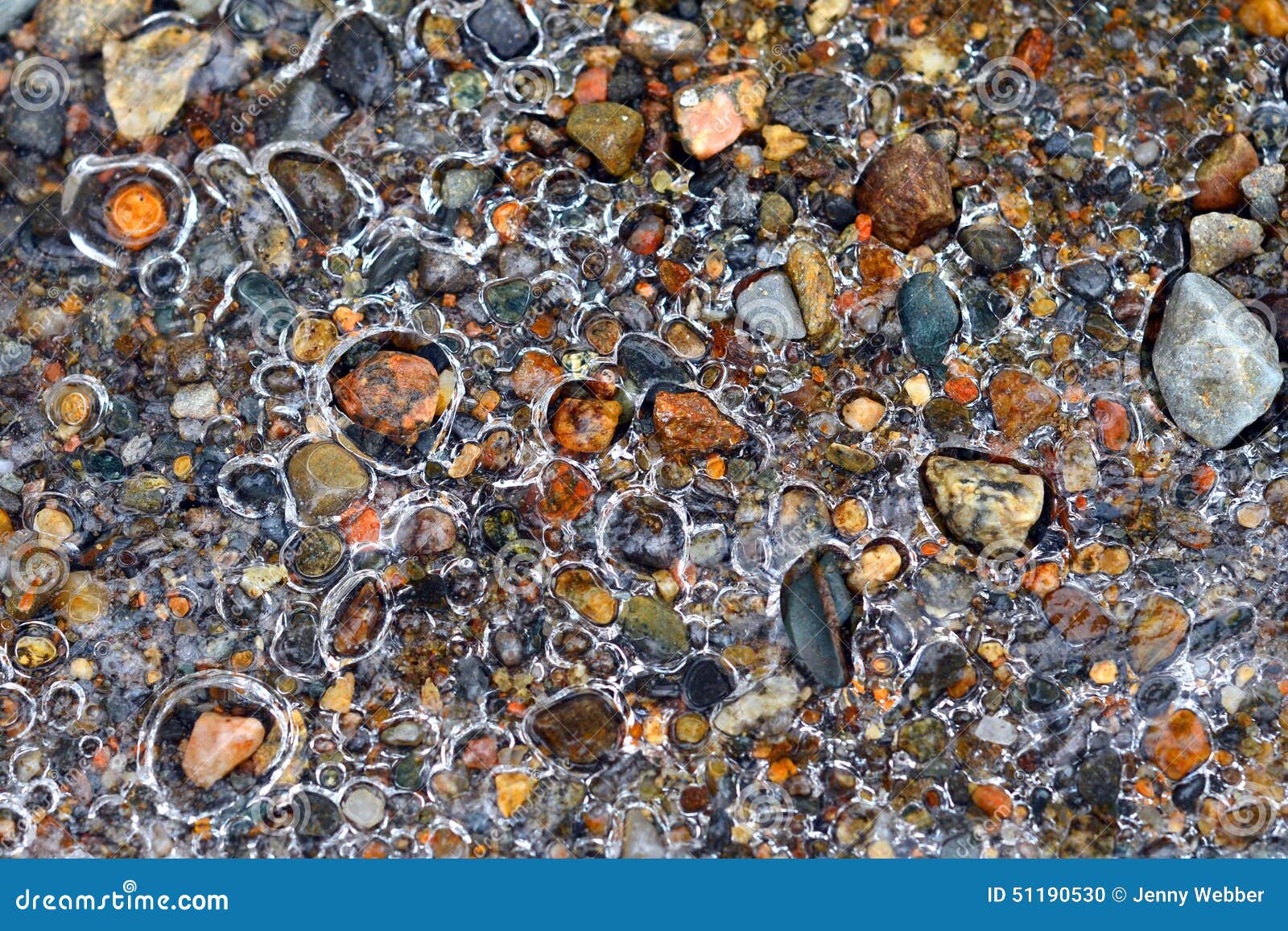 Ice and river pebbles stock photo. Image of rocks, pebbles - 51190530