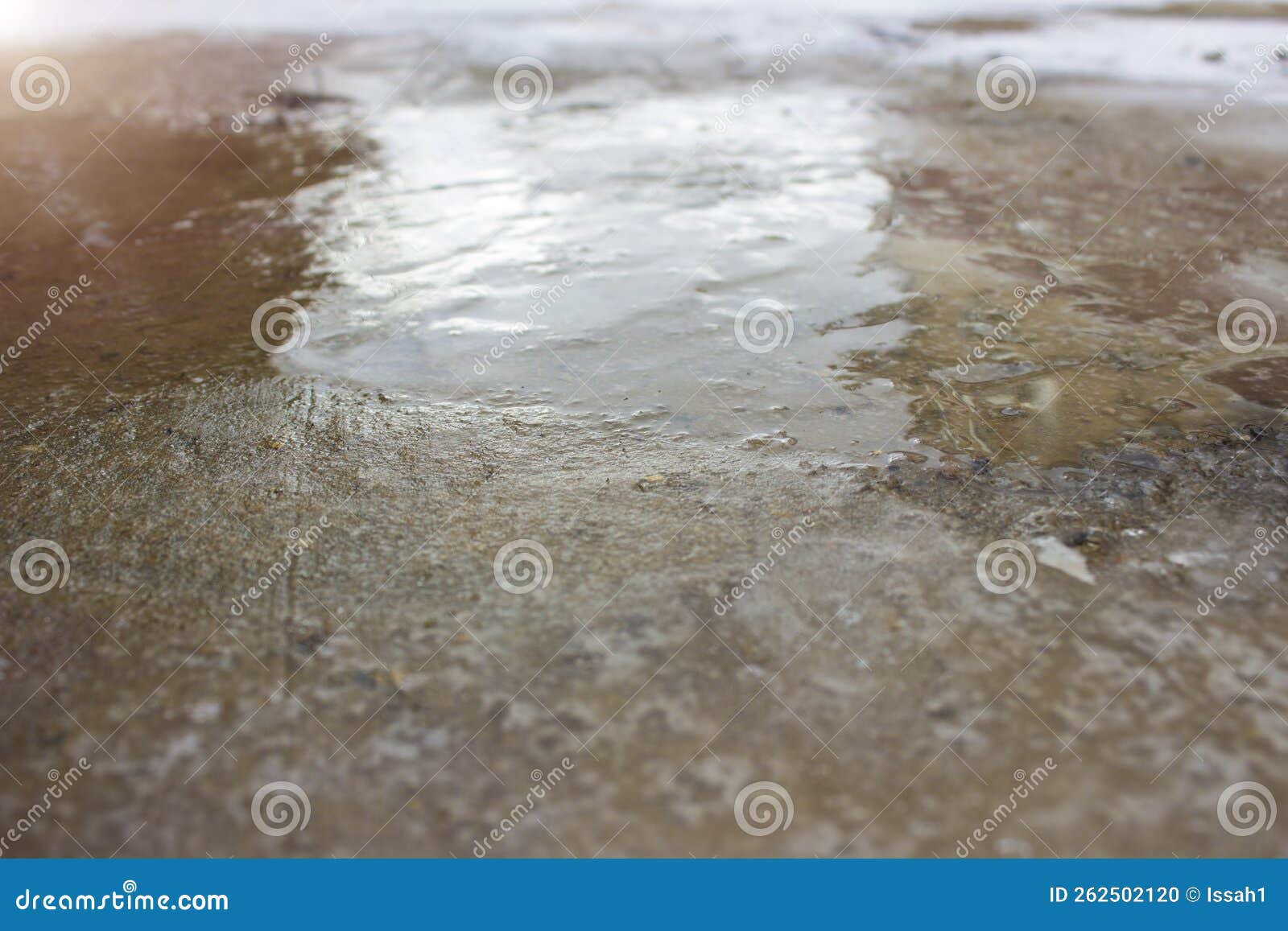 Ice on the Road Close Up. Slippery Ice-crusted Ground Surface Stock ...