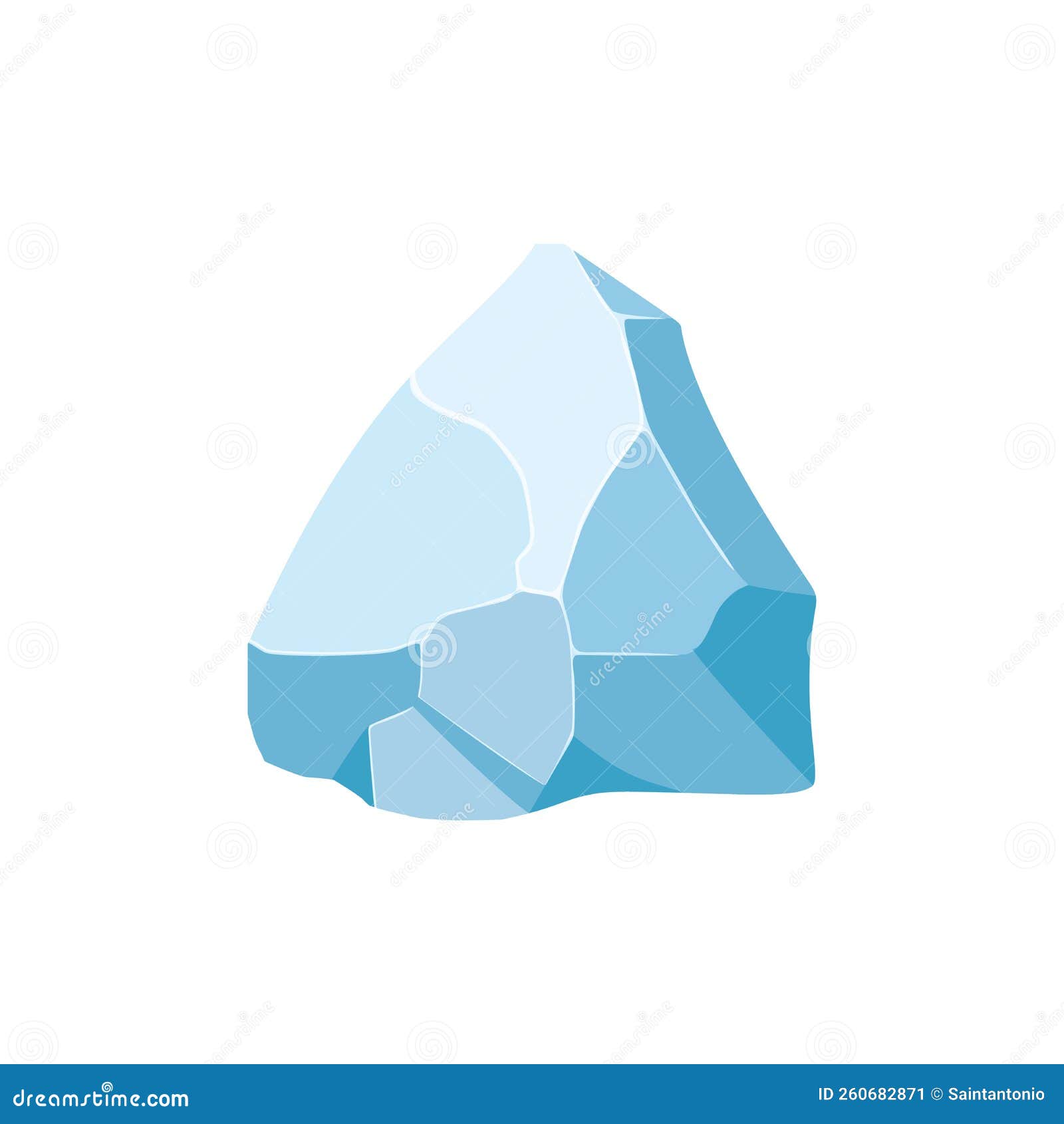 Ice Rock Boulder. Natural Shape Stone Stock Vector - Illustration of ...