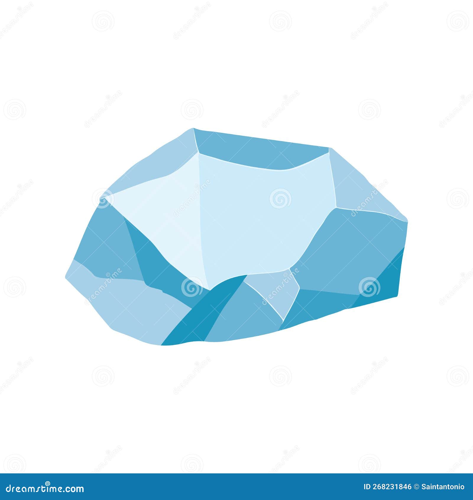 Ice Rock Boulder. Natural Shape Stone Stock Vector - Illustration of ...