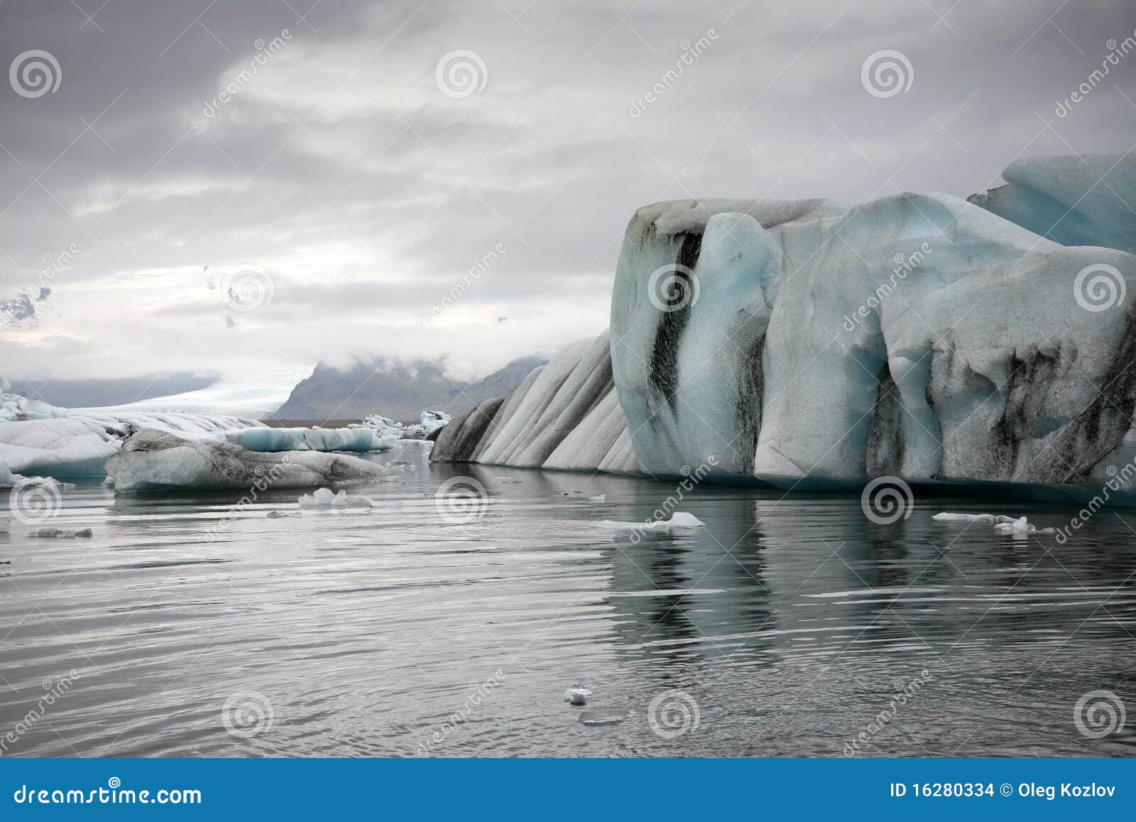 Ice rock Iceland sea coast stock photo. Image of clouds - 16280334