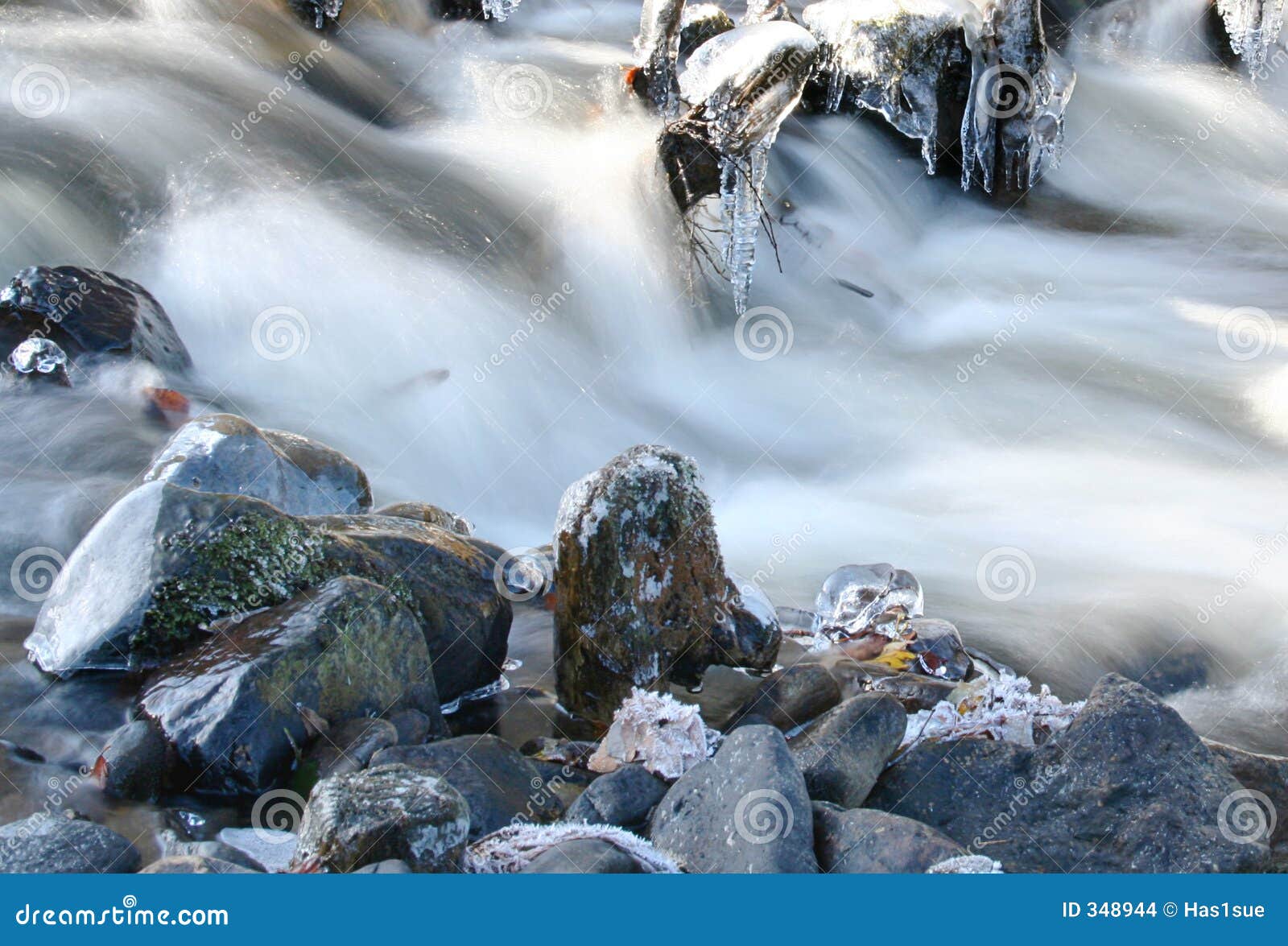 Ice on the Rocks stock photo. Image of white, river, quiet - 348944