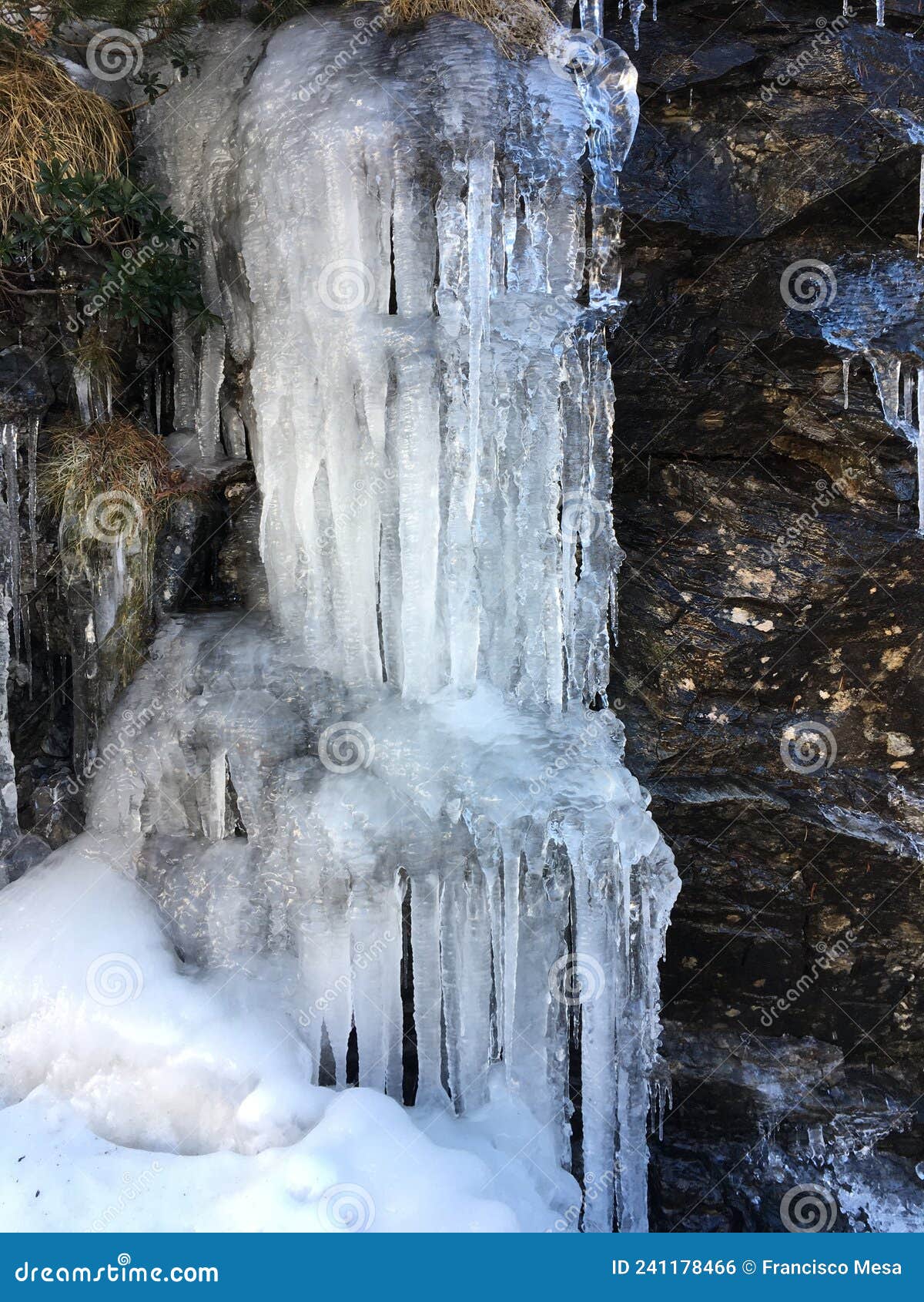 Ice between rocks. stock photo. Image of formed, rocks - 241178466