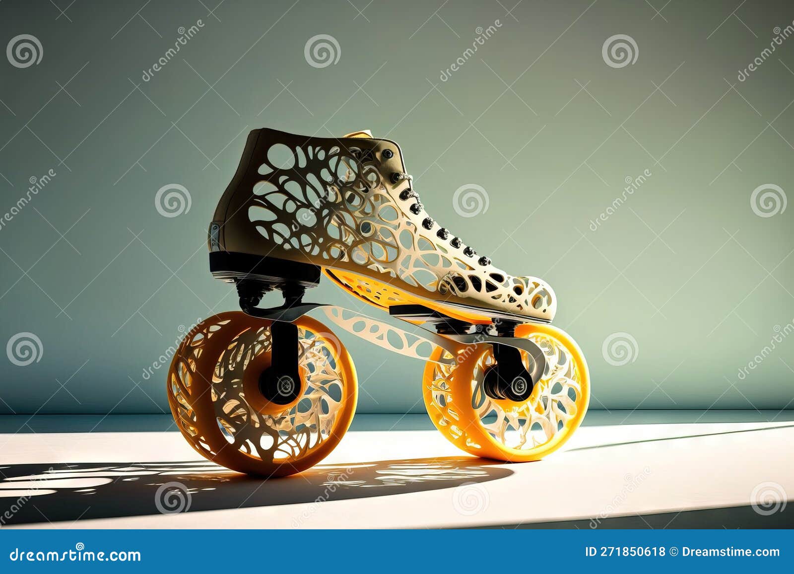 Ice Roller Skating with a Wheels Shadow Stock Illustration ...
