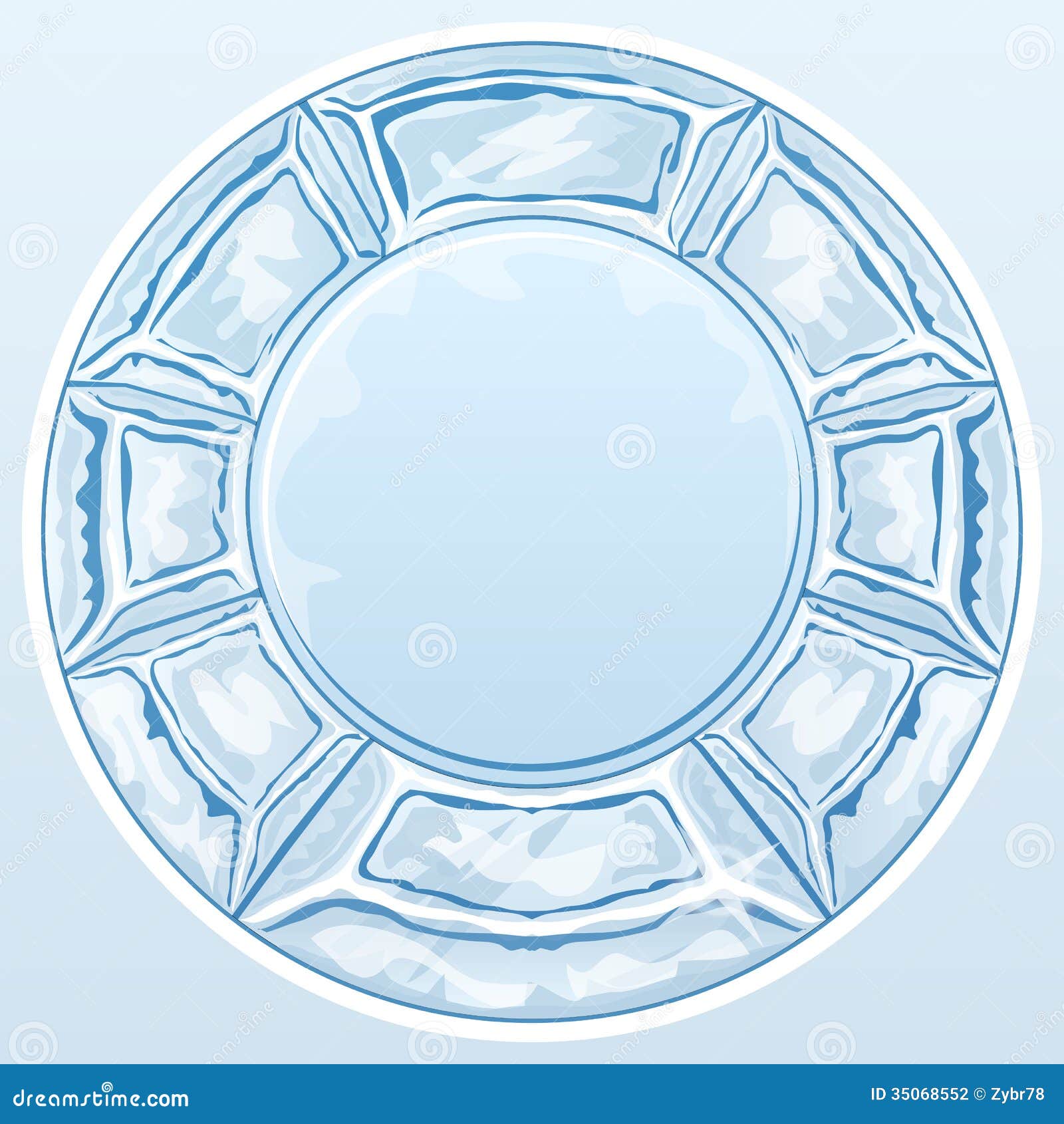 Ice round frame stock vector. Illustration of winter - 35068552