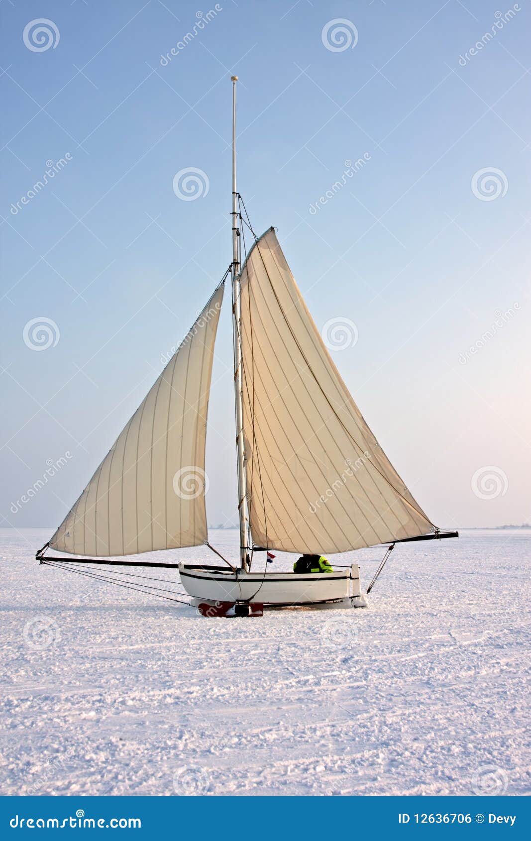 Ice Sailing in the Netherlands Stock Photo - Image of sail, cold: 12636706