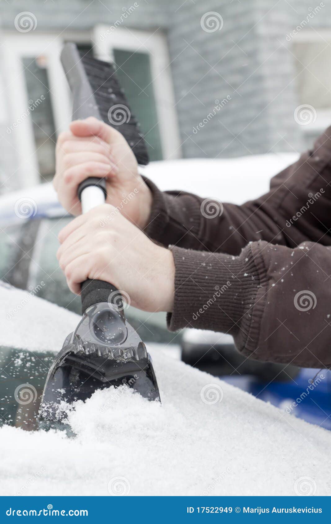 Ice scraper stock image. Image of blizzard, driving, scraping - 17522949