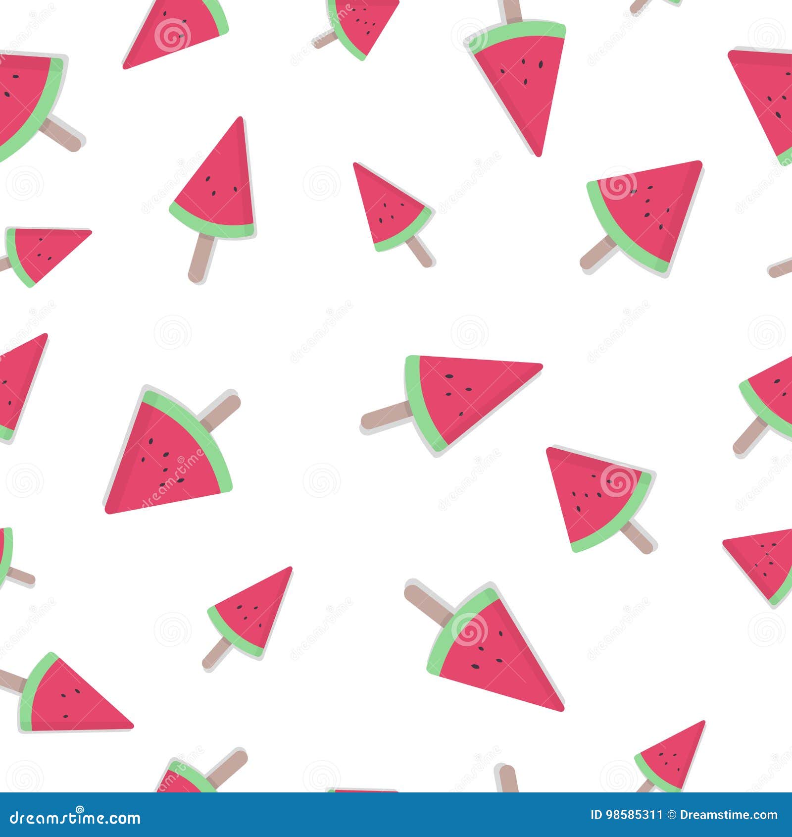 Ice Scream Watermelon Background Stock Image | CartoonDealer.com #98585311