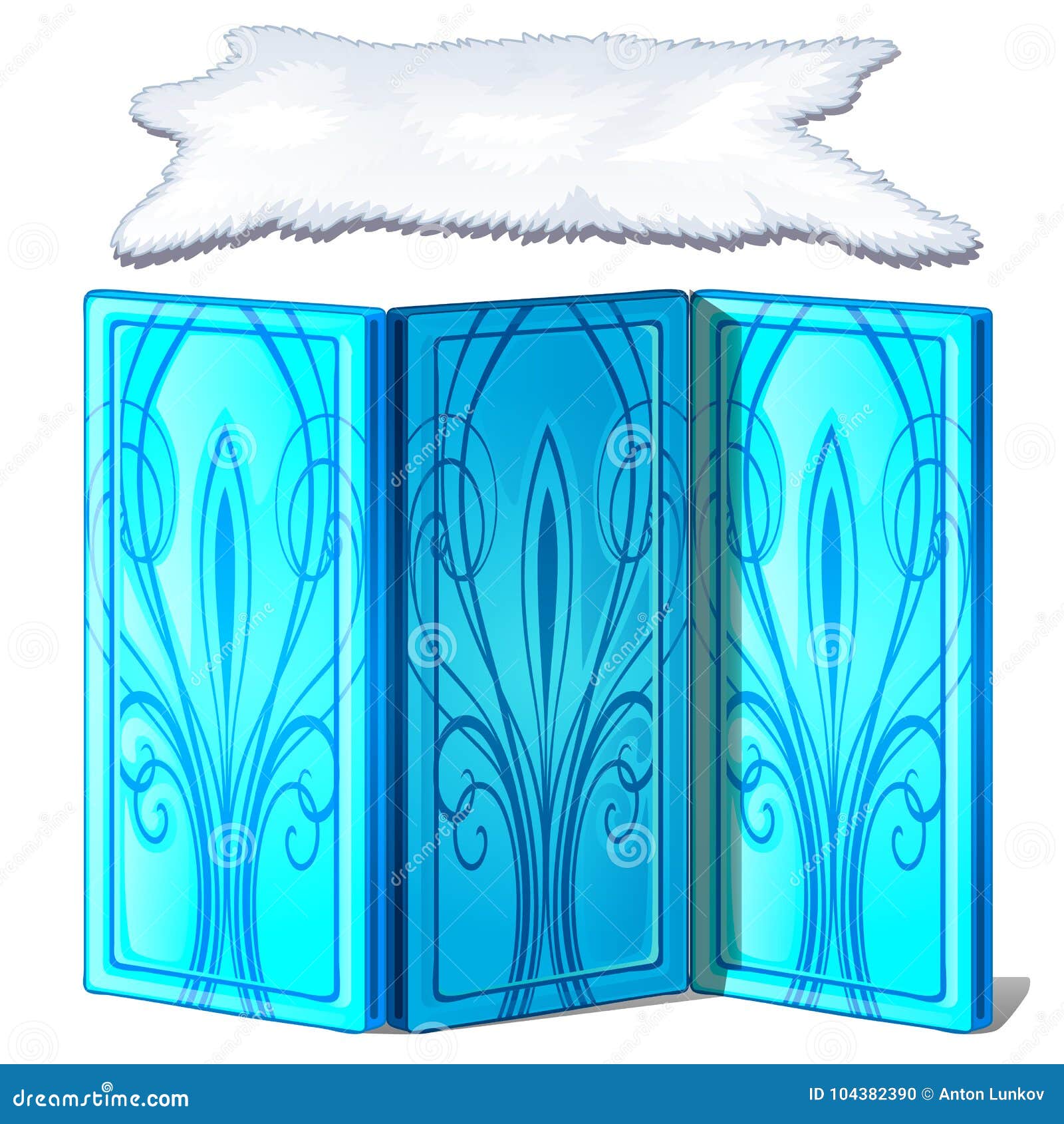 Ice Screen and Polar Bear Skin. Decorative Items for Decorating a ...