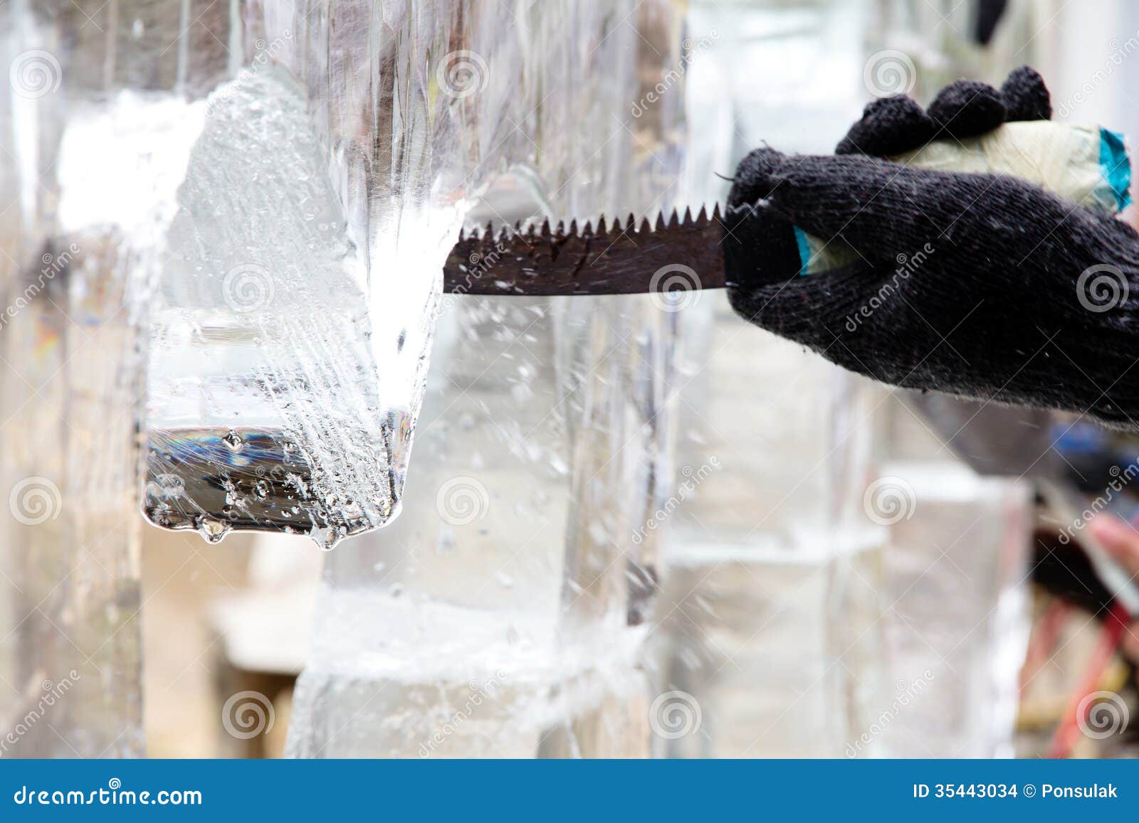 Ice Sculpture Carving stock photo. Image of winter, frozen - 35443034