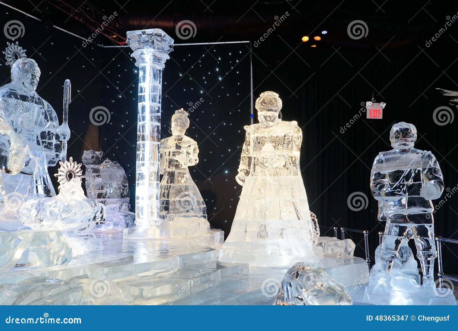 Ice sculpture stock image. Image of jesus, decoration - 48365347