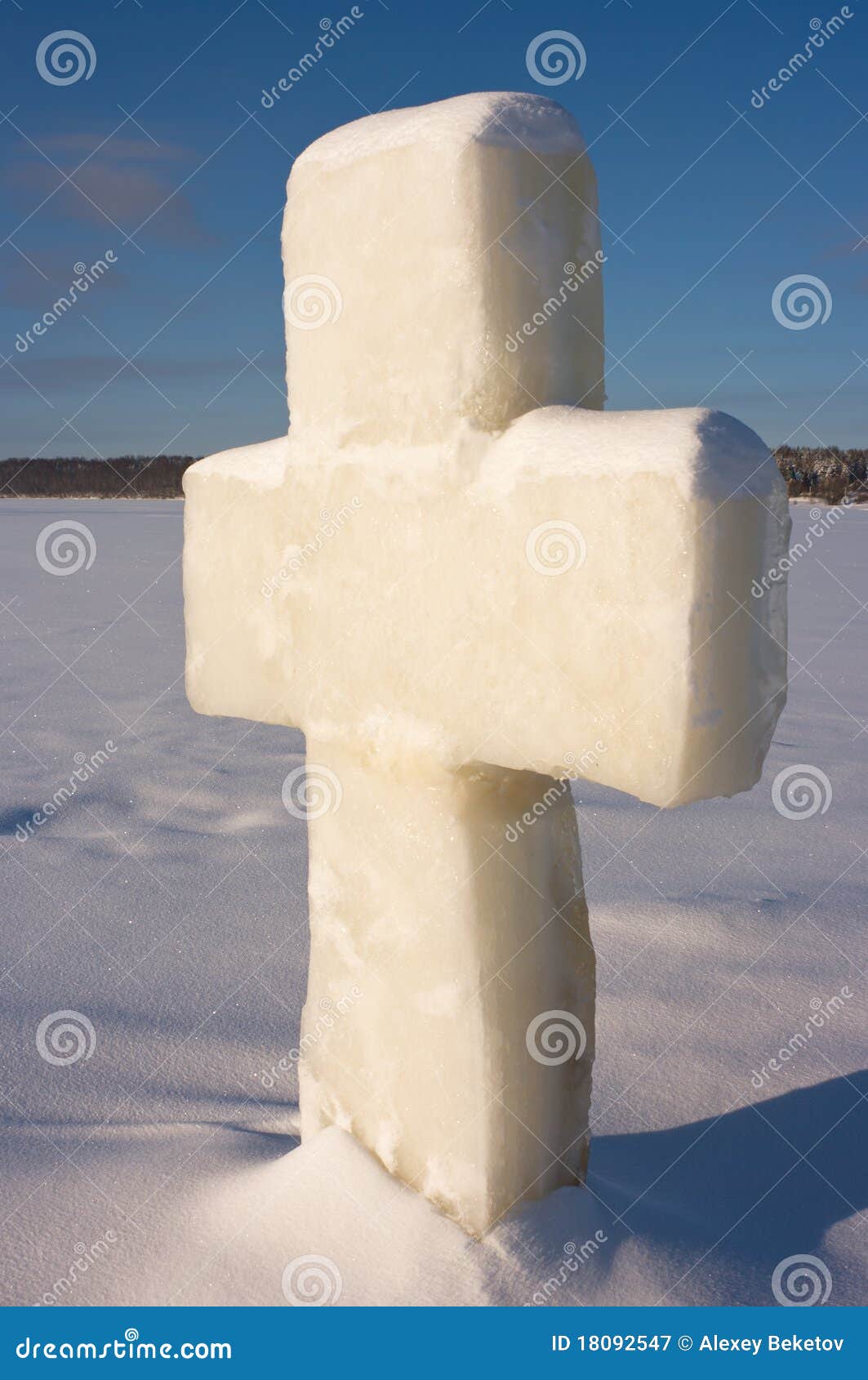 An Ice Sculpture in the Shape of a Cross Stock Image - Image of ...