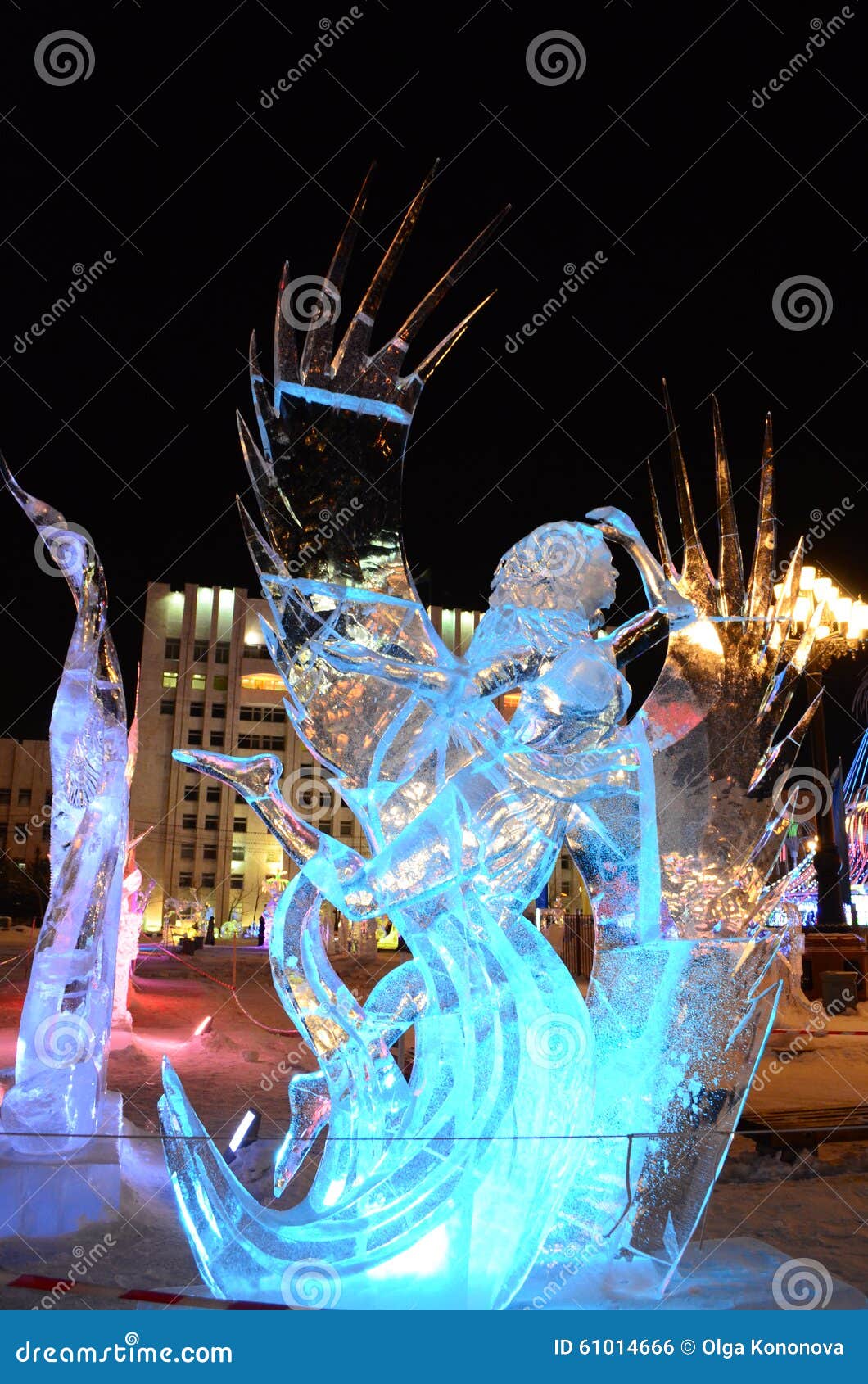 Ice sculpture editorial photo. Image of artwork, scenery - 61014666