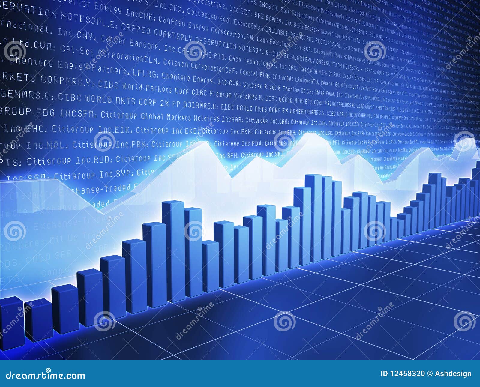 Ice Series Stock Chart with Random Data Stock Illustration ...