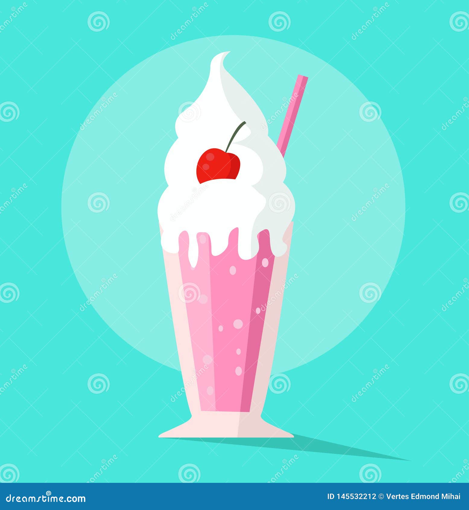 Ice shake stock vector. Illustration of tasty, stylized - 145532212