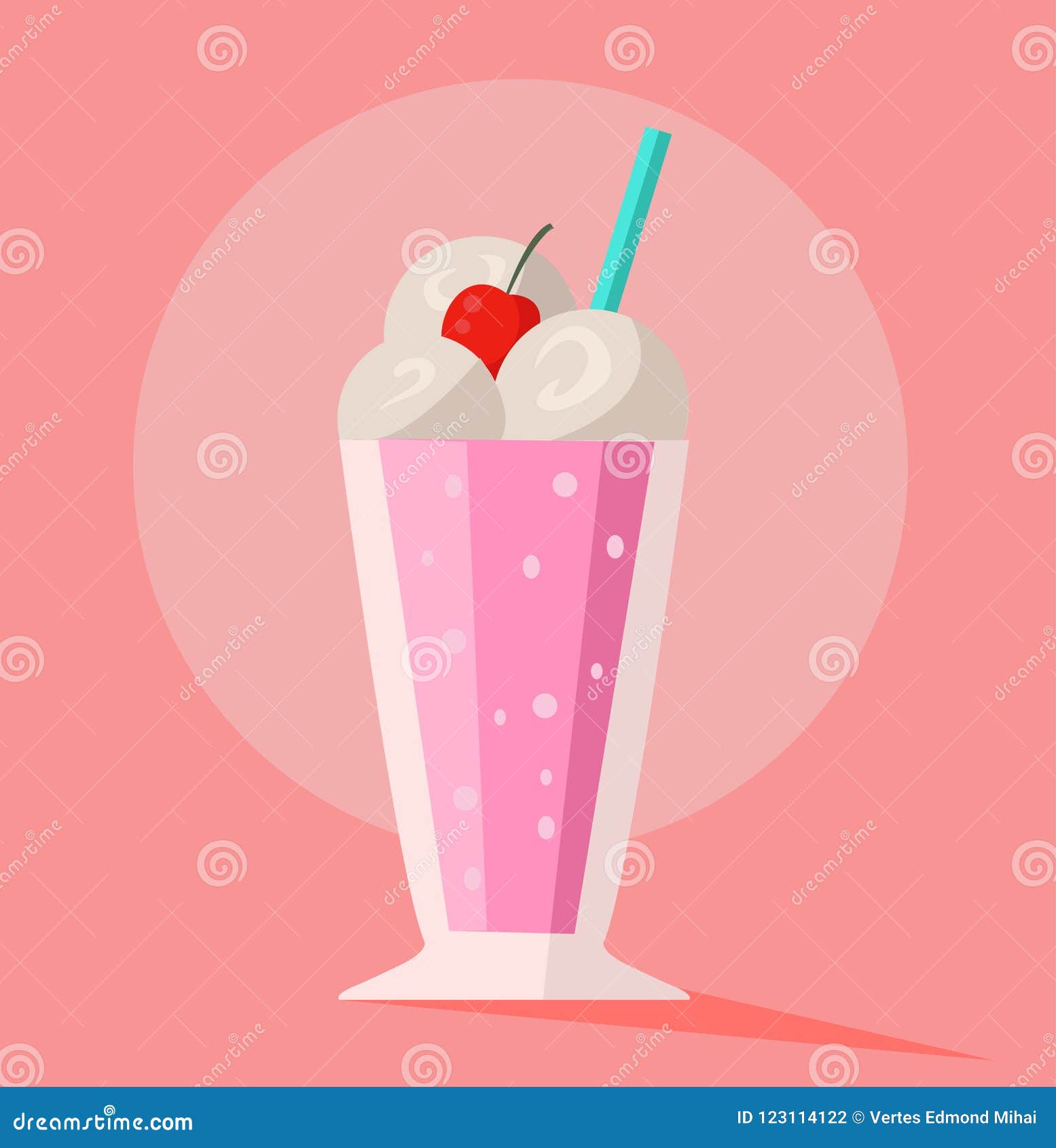 Ice Shake Vector Illustration Stock Vector - Illustration of creamy ...