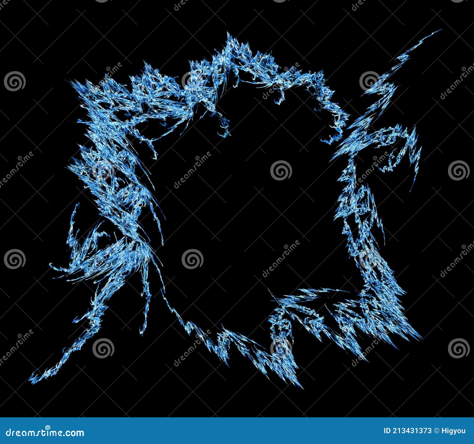 Ice Shard Bent Frame Abstract Stock Illustration - Illustration of blue ...