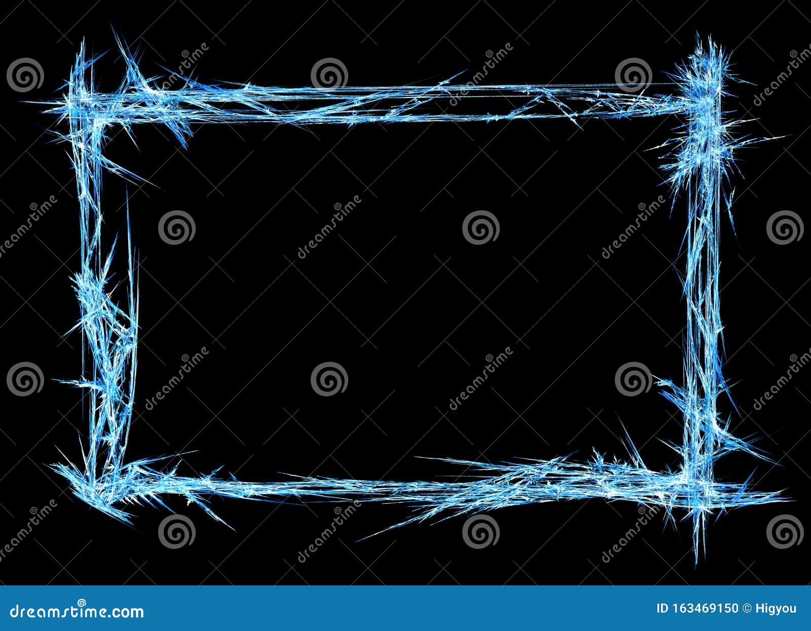 Ice Shard Frame Rectangle stock illustration. Illustration of contents ...