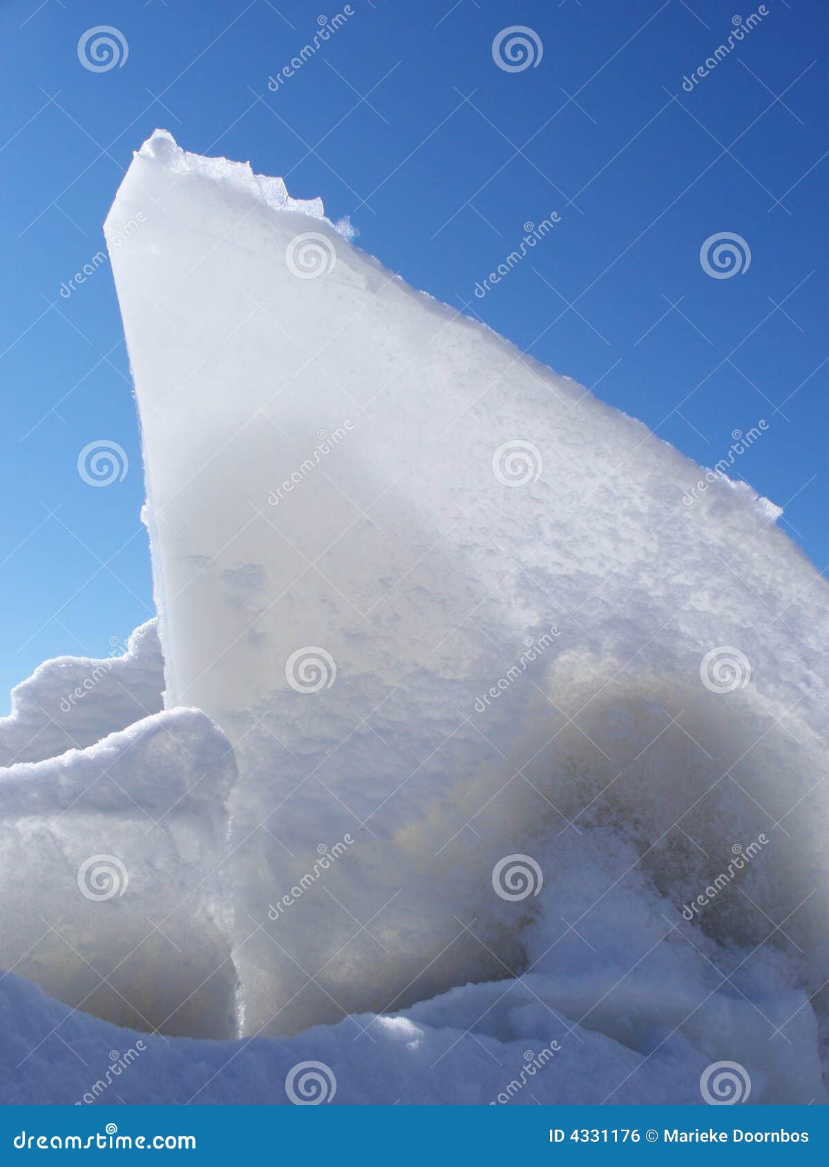 Ice sheet on a sunny day stock photo. Image of white, winter - 4331176