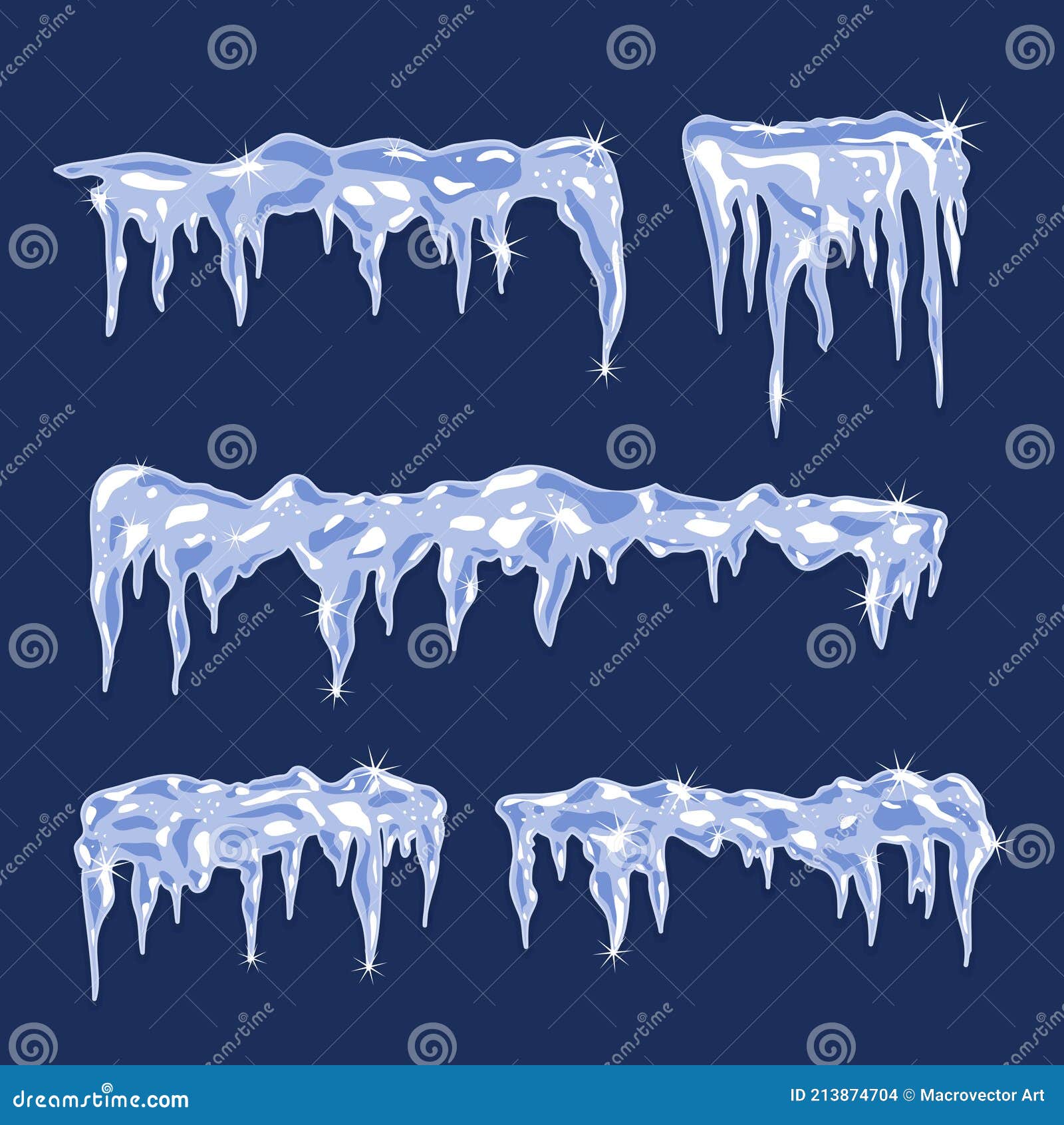Ice Sheets with Icicles Design Vector Illustration Stock Vector ...