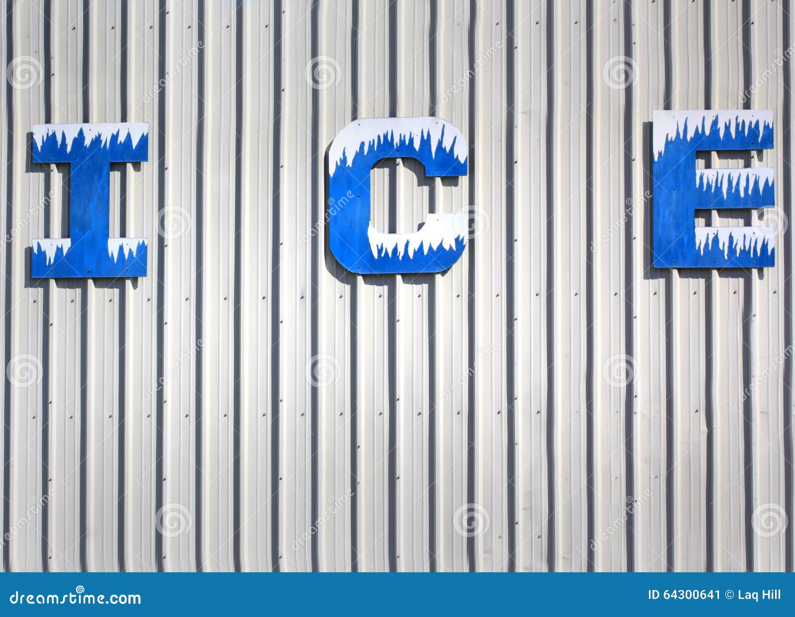 Ice Sign Letters stock image. Image of corrugated, signboard - 64300641