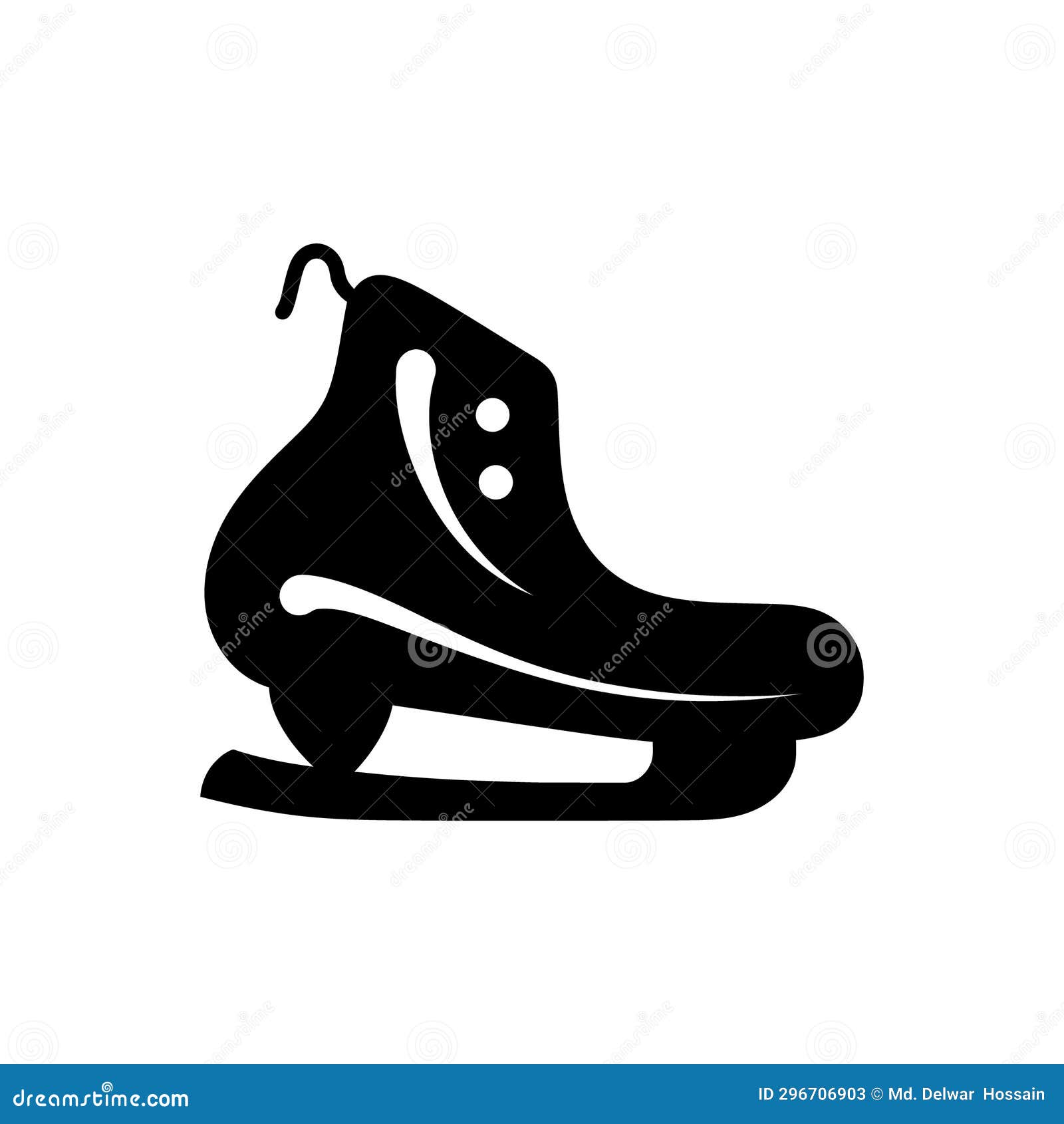 Ice Skate Blade Icon stock vector. Illustration of figure - 296706903