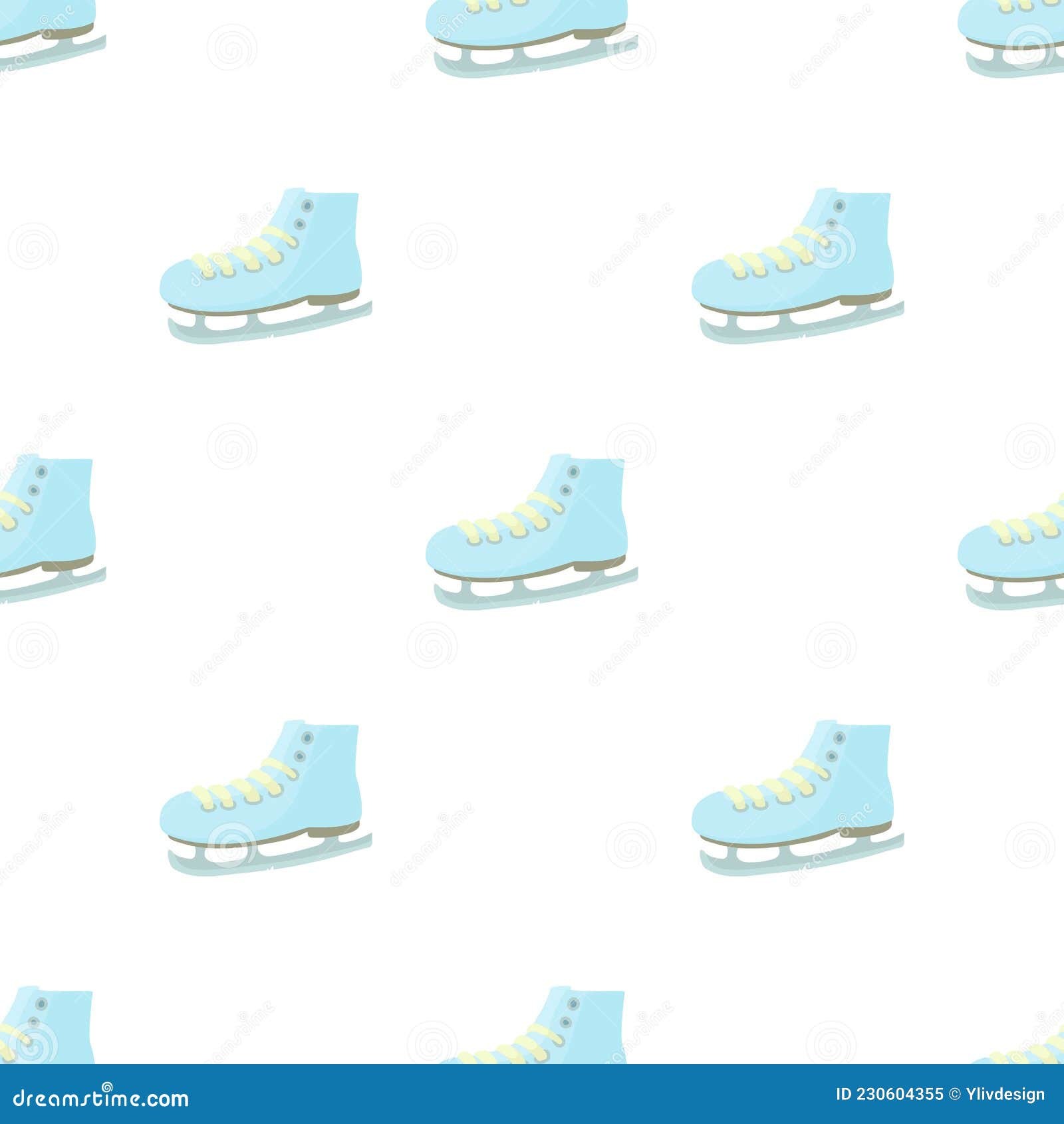 Ice Skate Pattern Seamless Vector Stock Vector - Illustration of sole ...