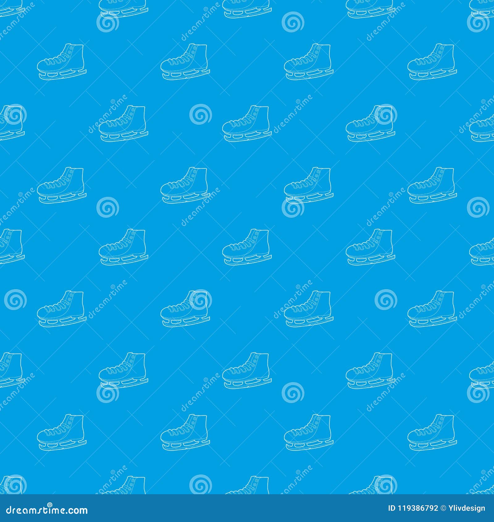 Ice Skate Pattern Vector Seamless Blue Stock Vector - Illustration of ...