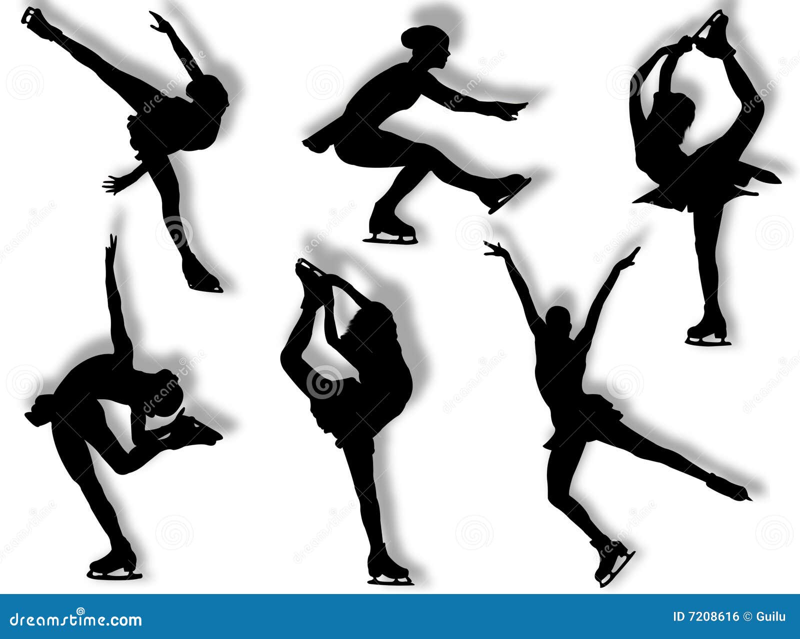 Ice Skater Silhouettes Stock Photo | CartoonDealer.com #7208616