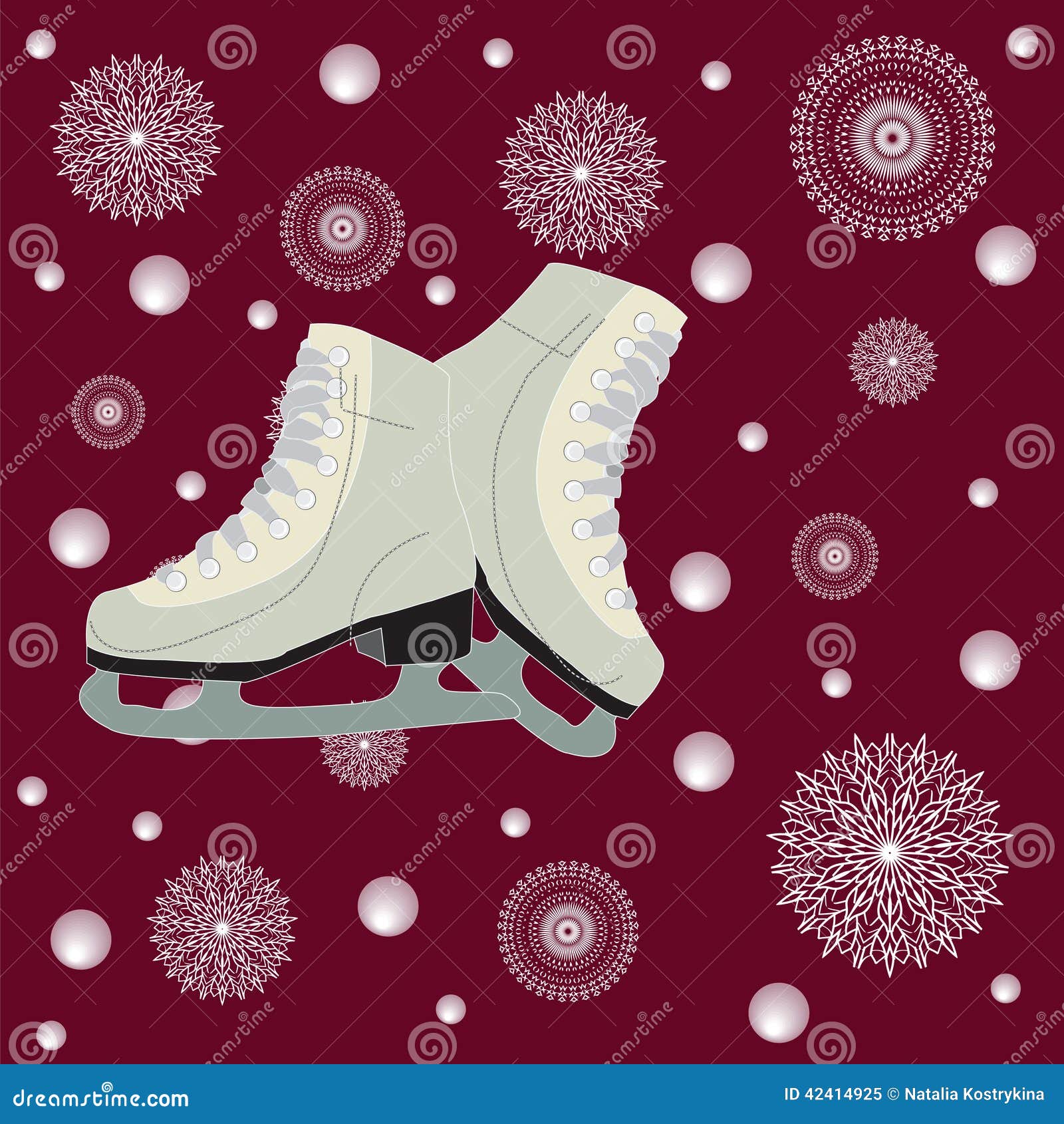 Ice skates stock vector. Illustration of illustrations - 42414925
