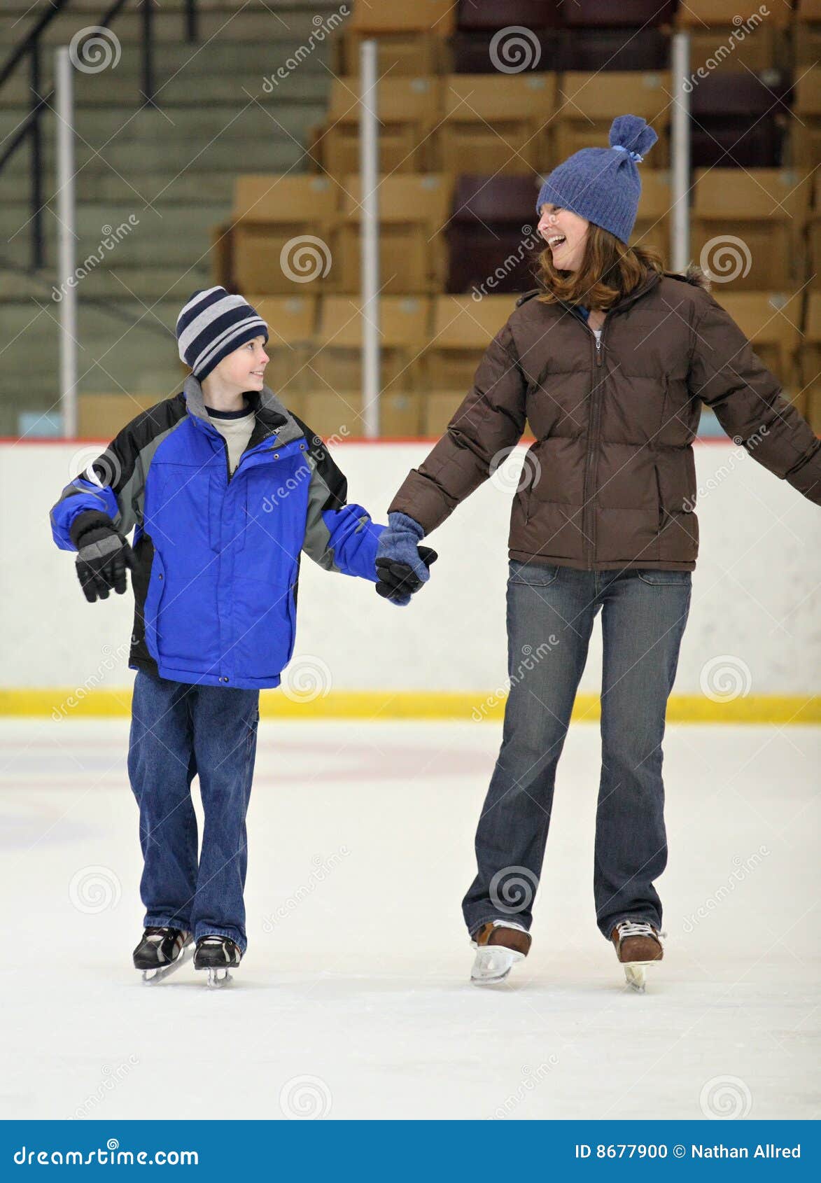 Ice skating stock photo. Image of skate, learning, caucasian - 8677900