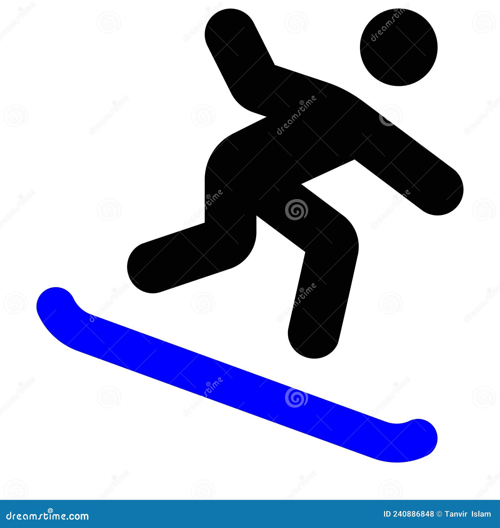 Ice Skating Icon stock vector. Illustration of skating - 240886848