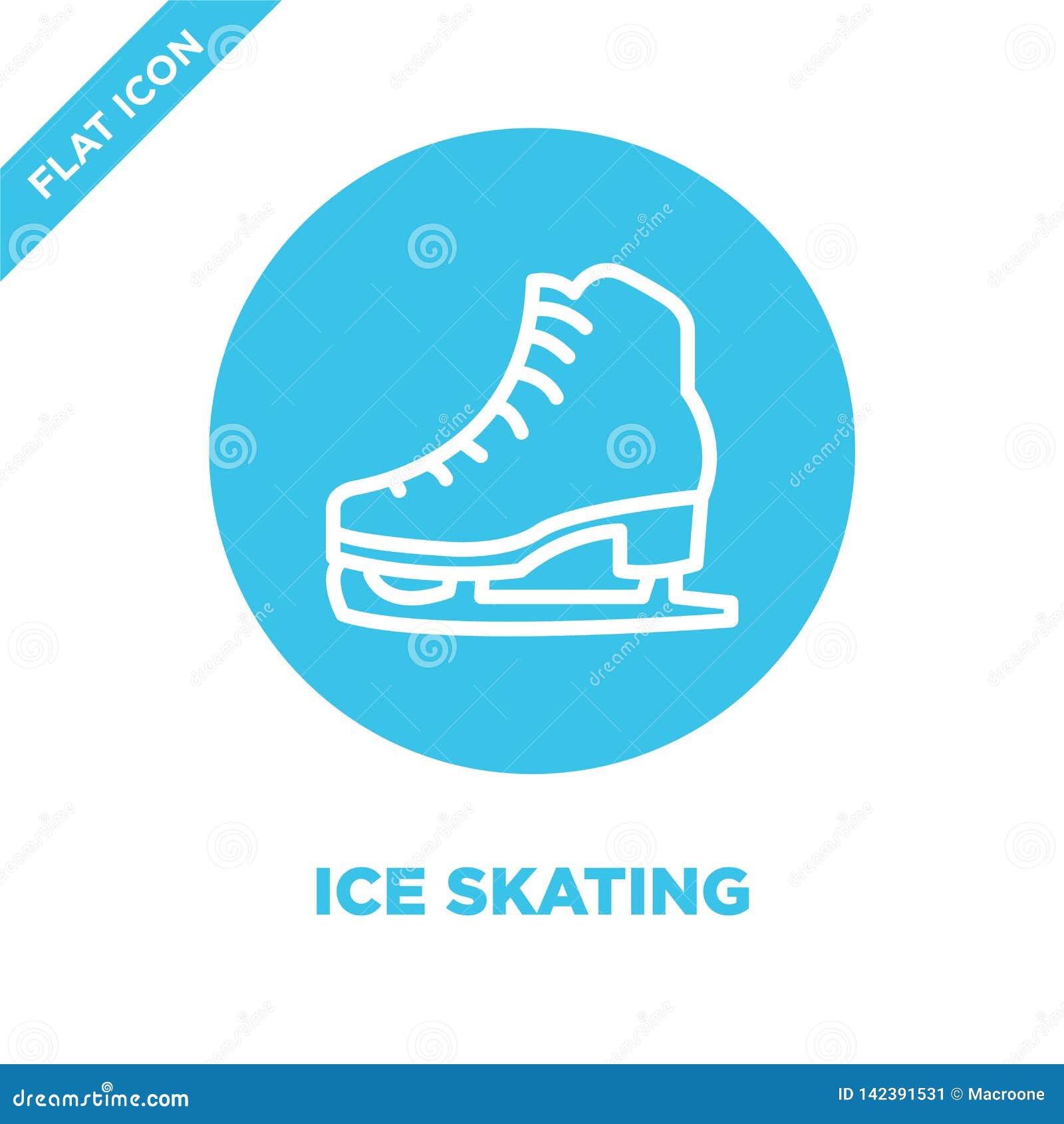 Ice Skating Icon Vector from Seasons Collection. Thin Line Ice Skating ...