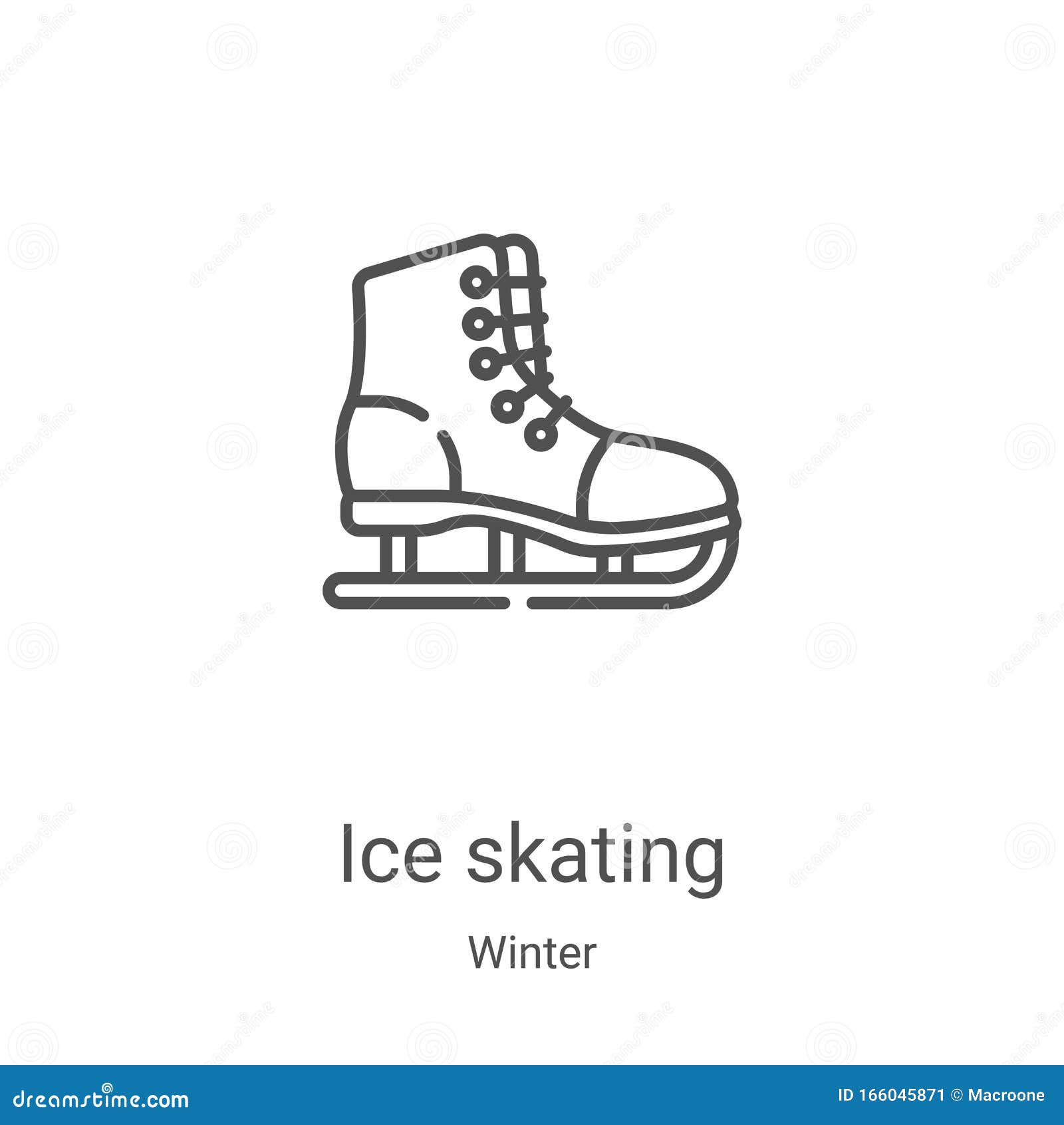 Ice Skating Icon Vector from Winter Collection. Thin Line Ice Skating ...
