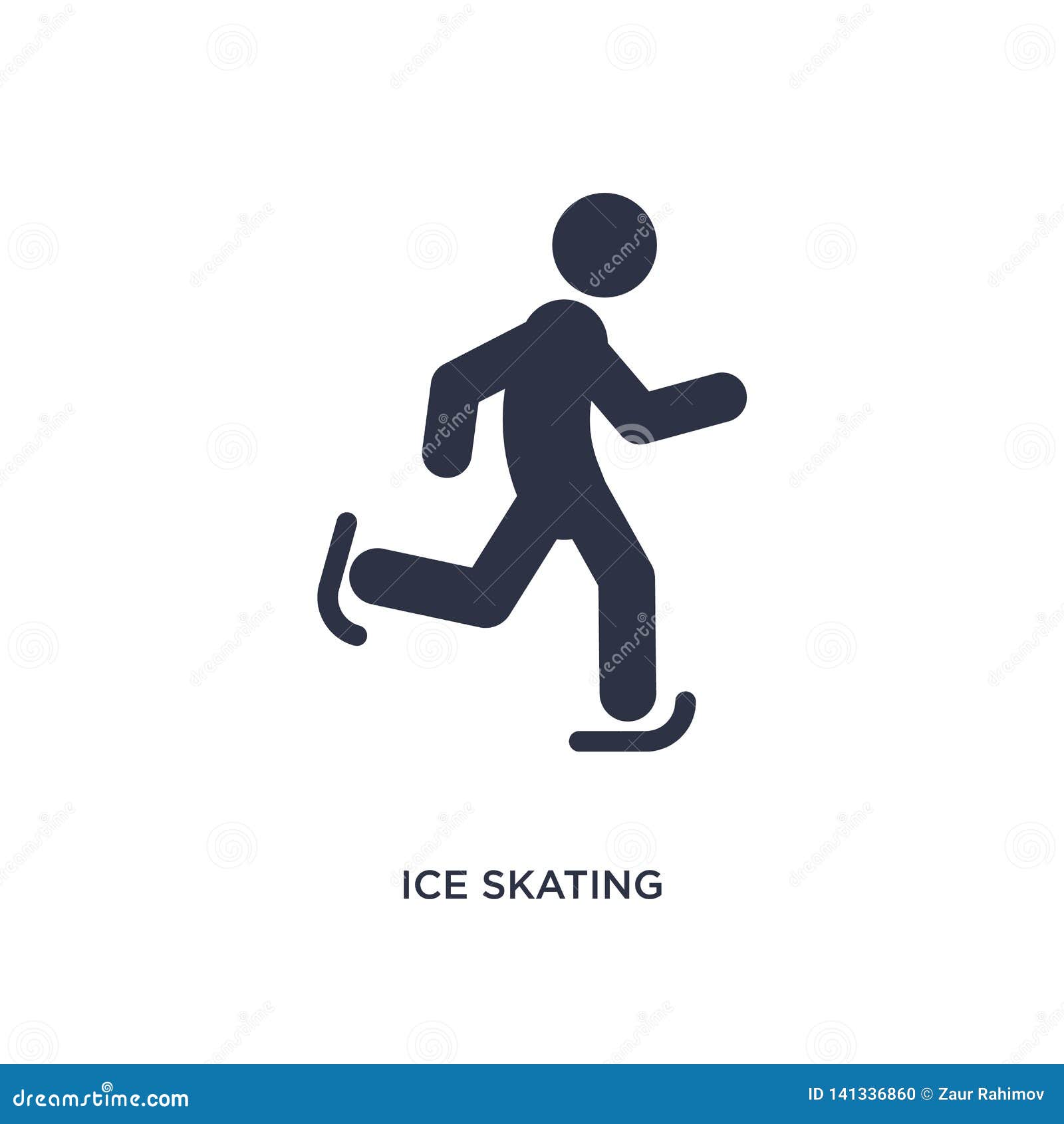 Ice Skating Icon on White Background. Simple Element Illustration from ...