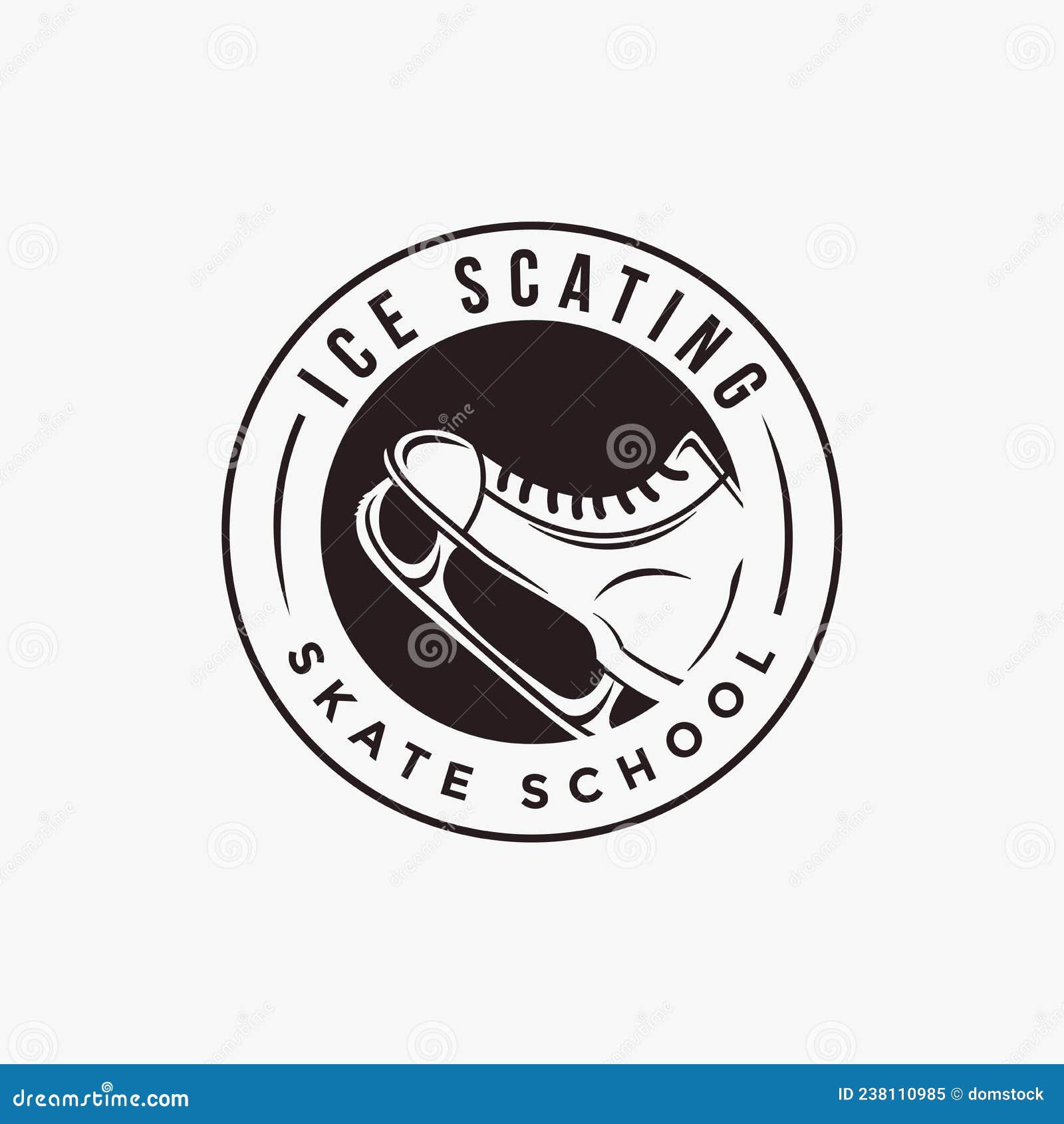 Ice Skating Logo, Figure Skating Logo Vector Design Stock Vector ...