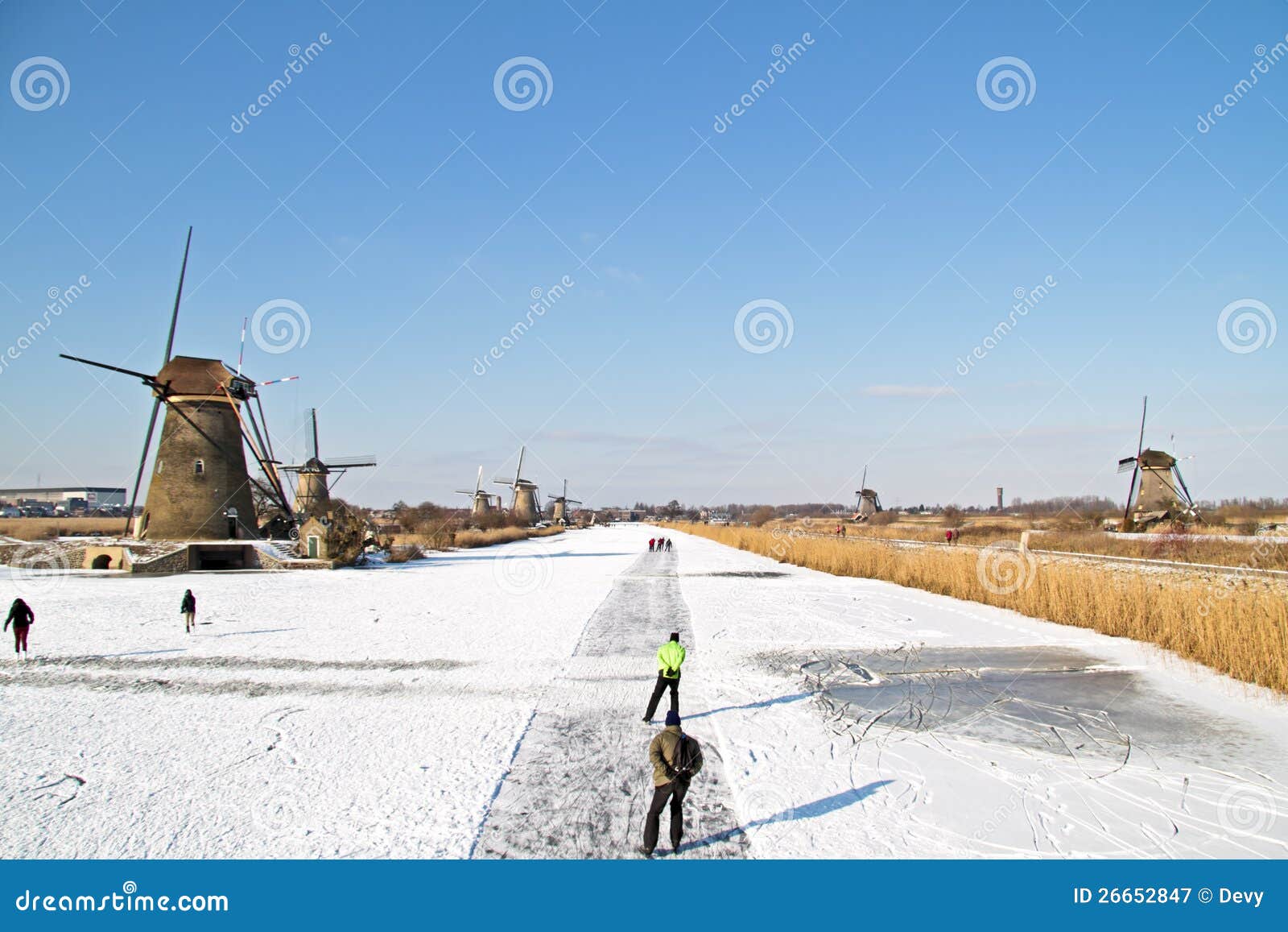Ice Skating in the Netherlands Stock Image - Image of male, typically ...
