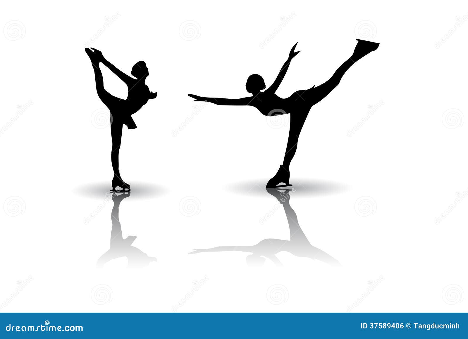 Ice Skating Posture Vector | CartoonDealer.com #37589406