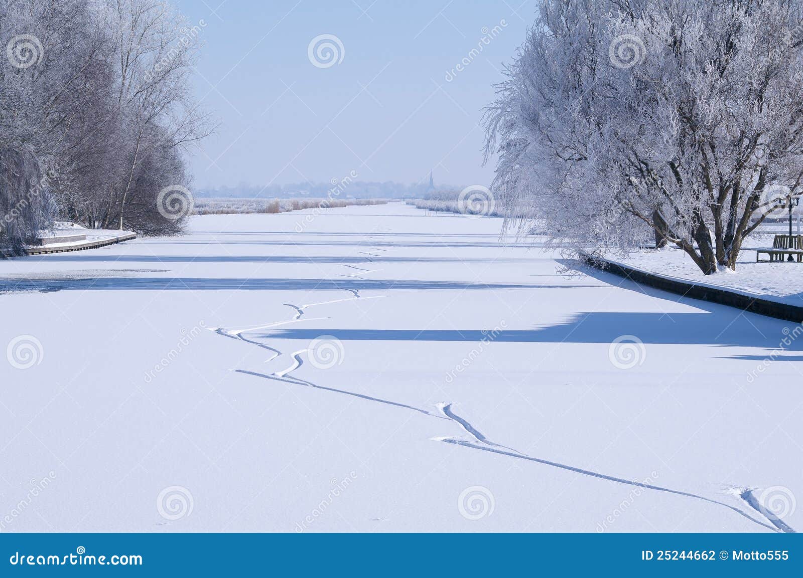 Ice skating tracks stock photo. Image of netherlands - 25244662