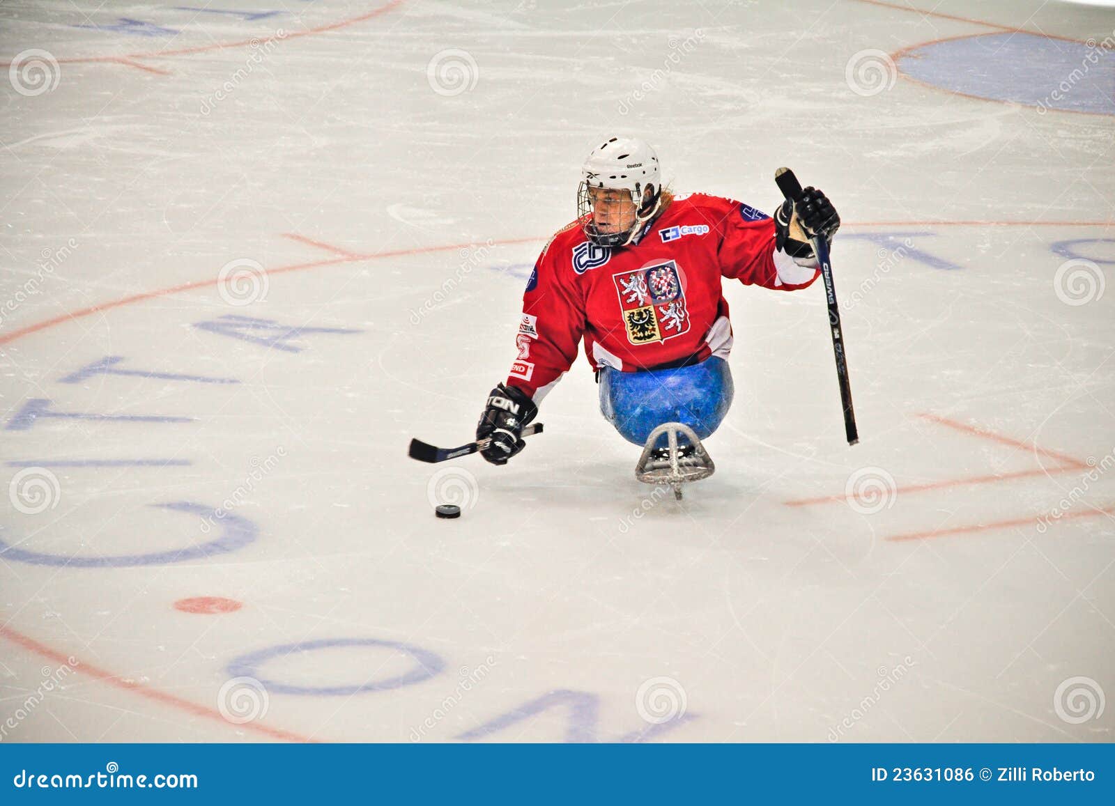 Ice Sledge Hockey editorial photo. Image of puck, disability - 23631086