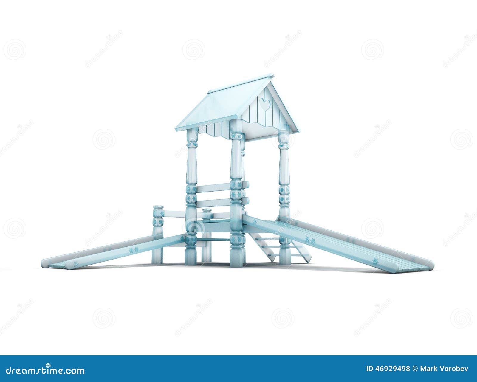 Ice slides for kids stock illustration. Illustration of outdoors - 46929498