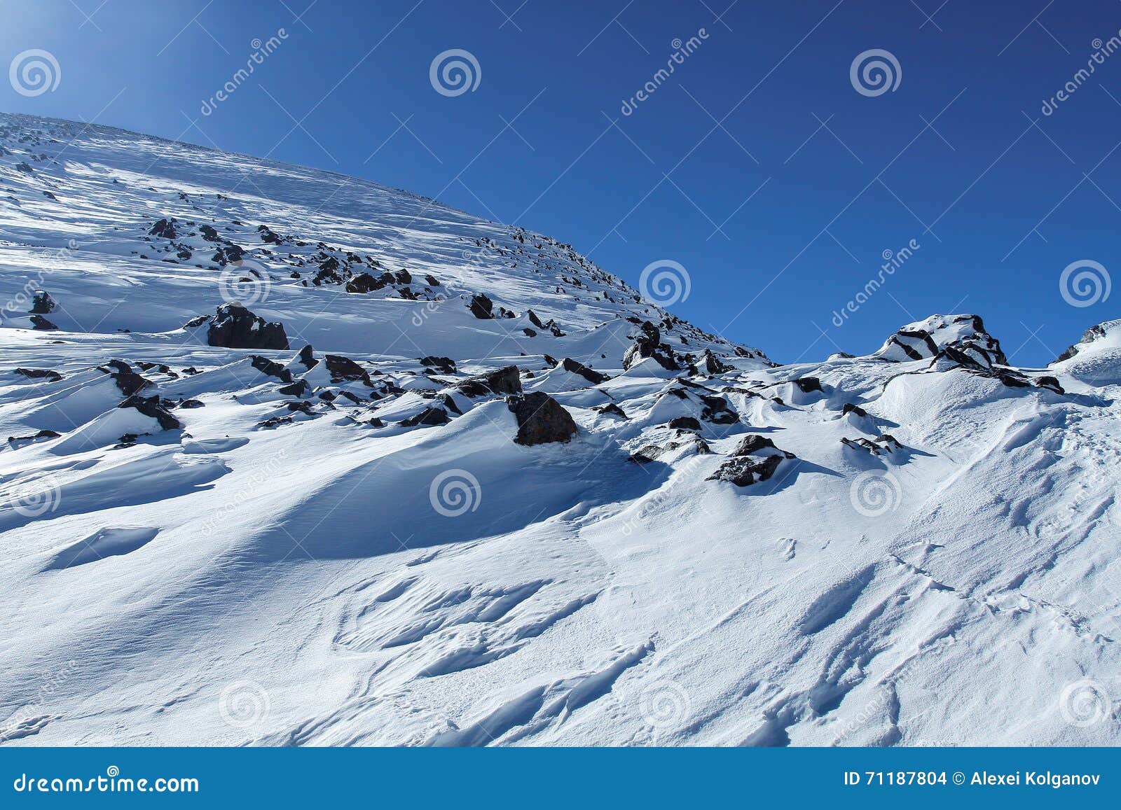 Ice slope of the mountain stock photo. Image of cold - 71187804