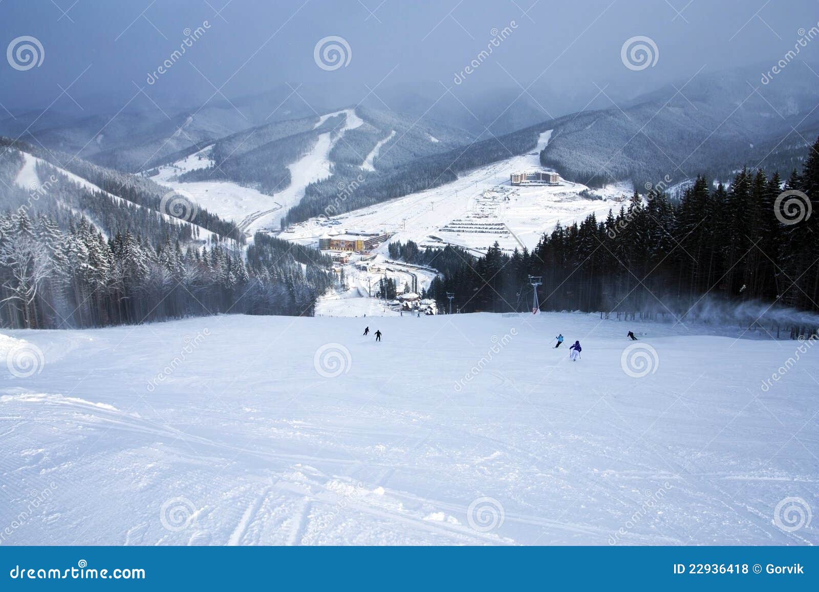 Ice slope for skiing stock photo. Image of panorama, relief - 22936418