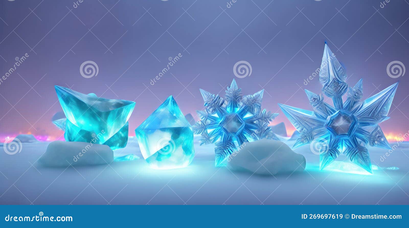 Ice snow elements of cold stock illustration. Illustration of flower ...