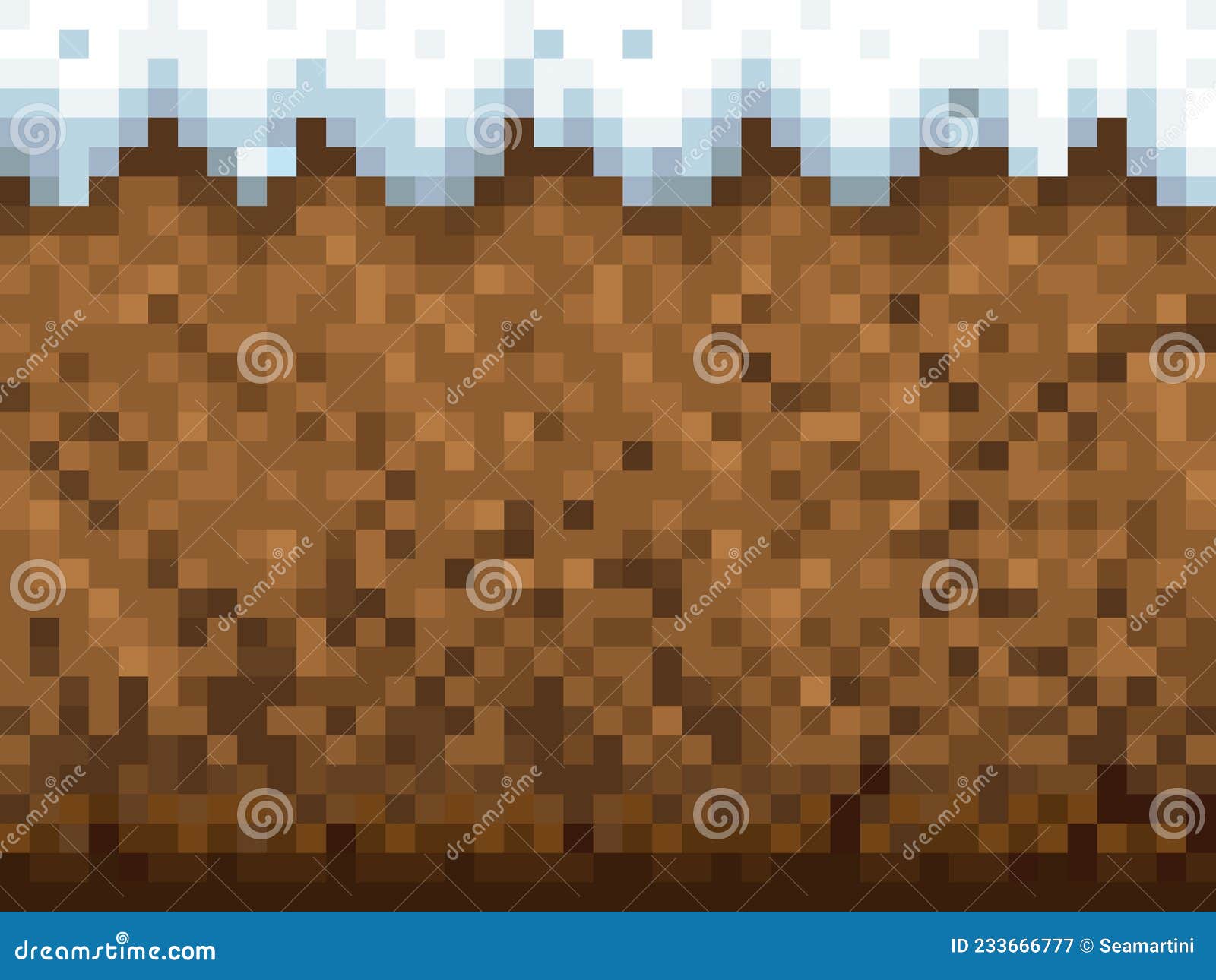 Ice, Snow and Ground Blocks Pattern, Cubic Pixel Stock Vector ... Ice, Snow and Ground Blocks Pattern, Cubic Pixel Stock Vector ...