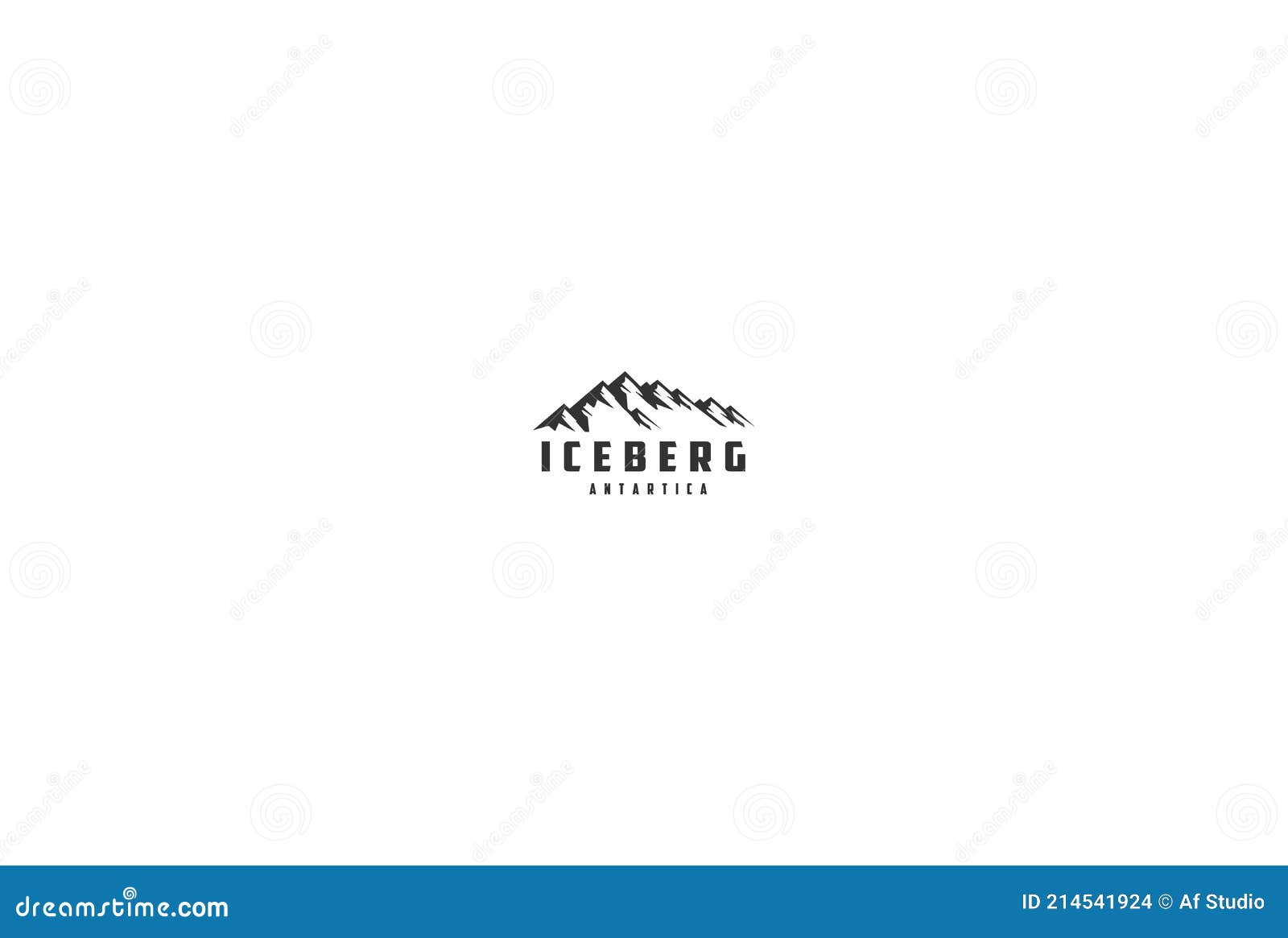 Ice Snow Mountain or Iceberg Logo Design Stock Illustration ...