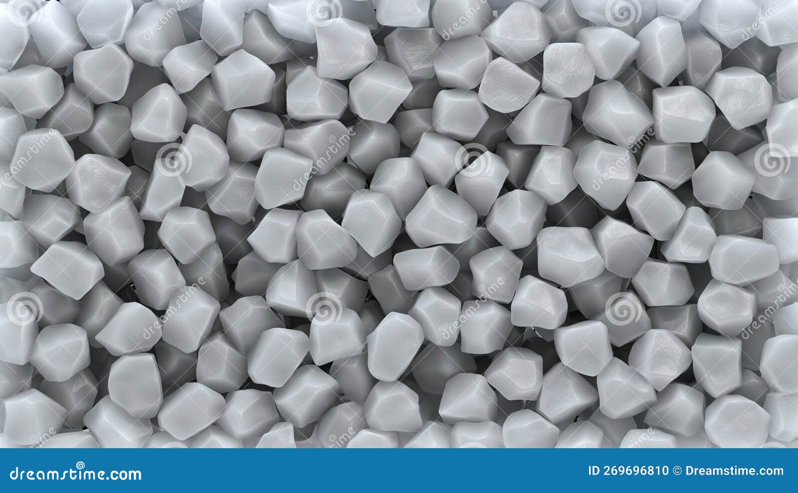 Ice Snowy Cubes Covers the Screen, 3D Rendering Stock Illustration ...