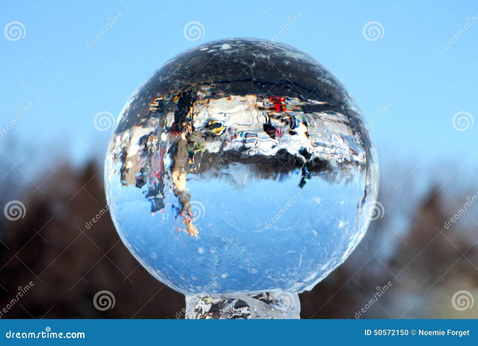 Ice sphere stock photo. Image of transparent, frozen - 50572150
