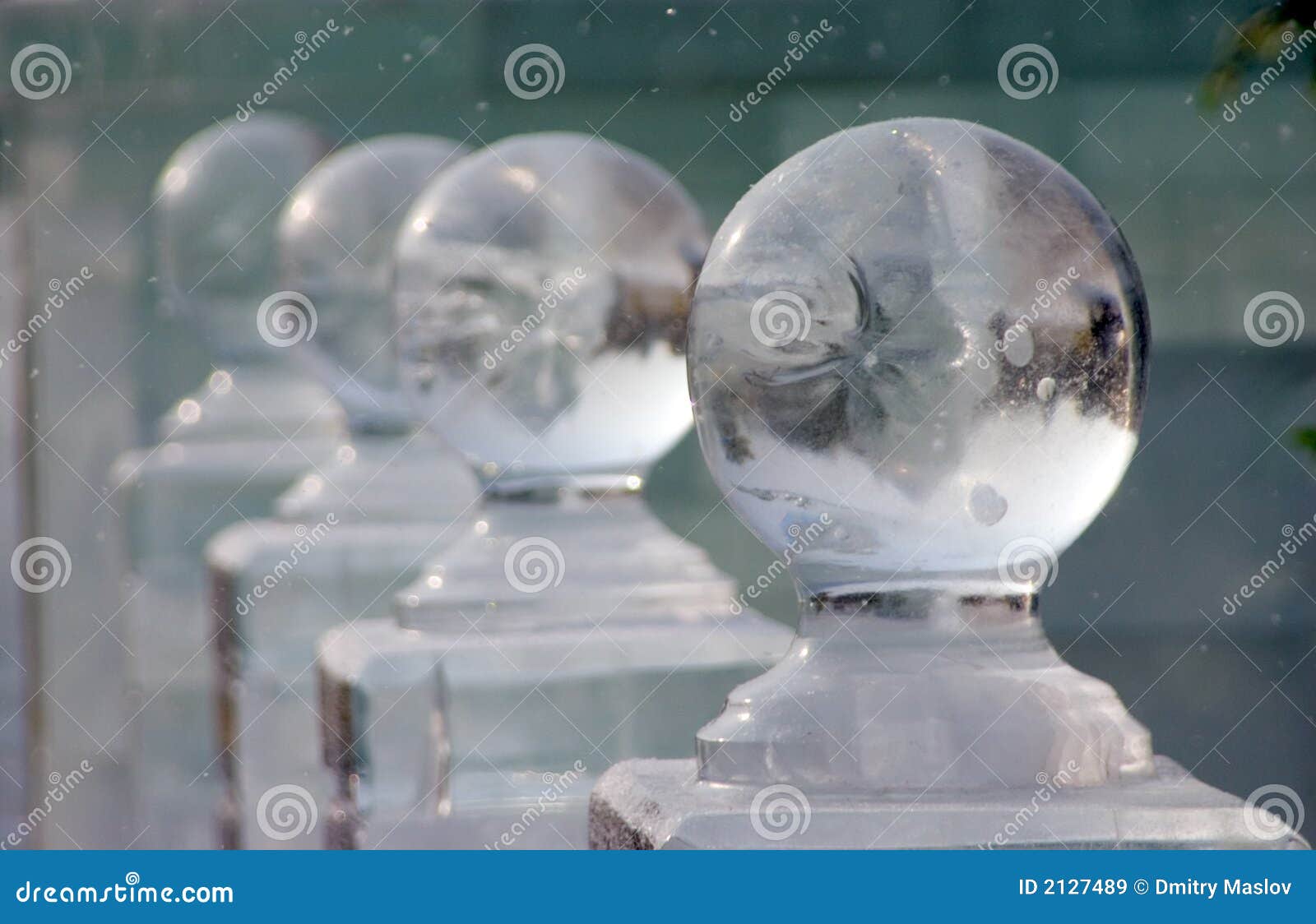 Ice spheres stock image. Image of snow, ornament, holiday - 2127489