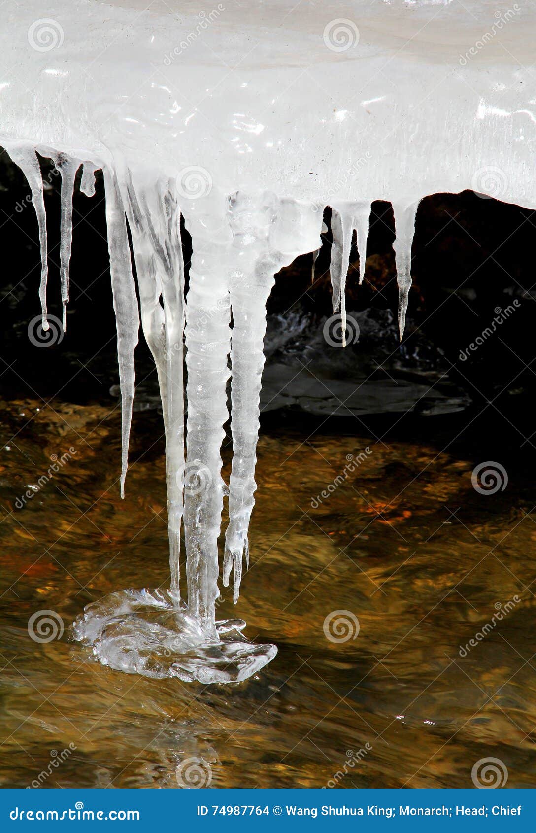 Ice spirit stock photo. Image of crystal, seasonal, roof - 74987764